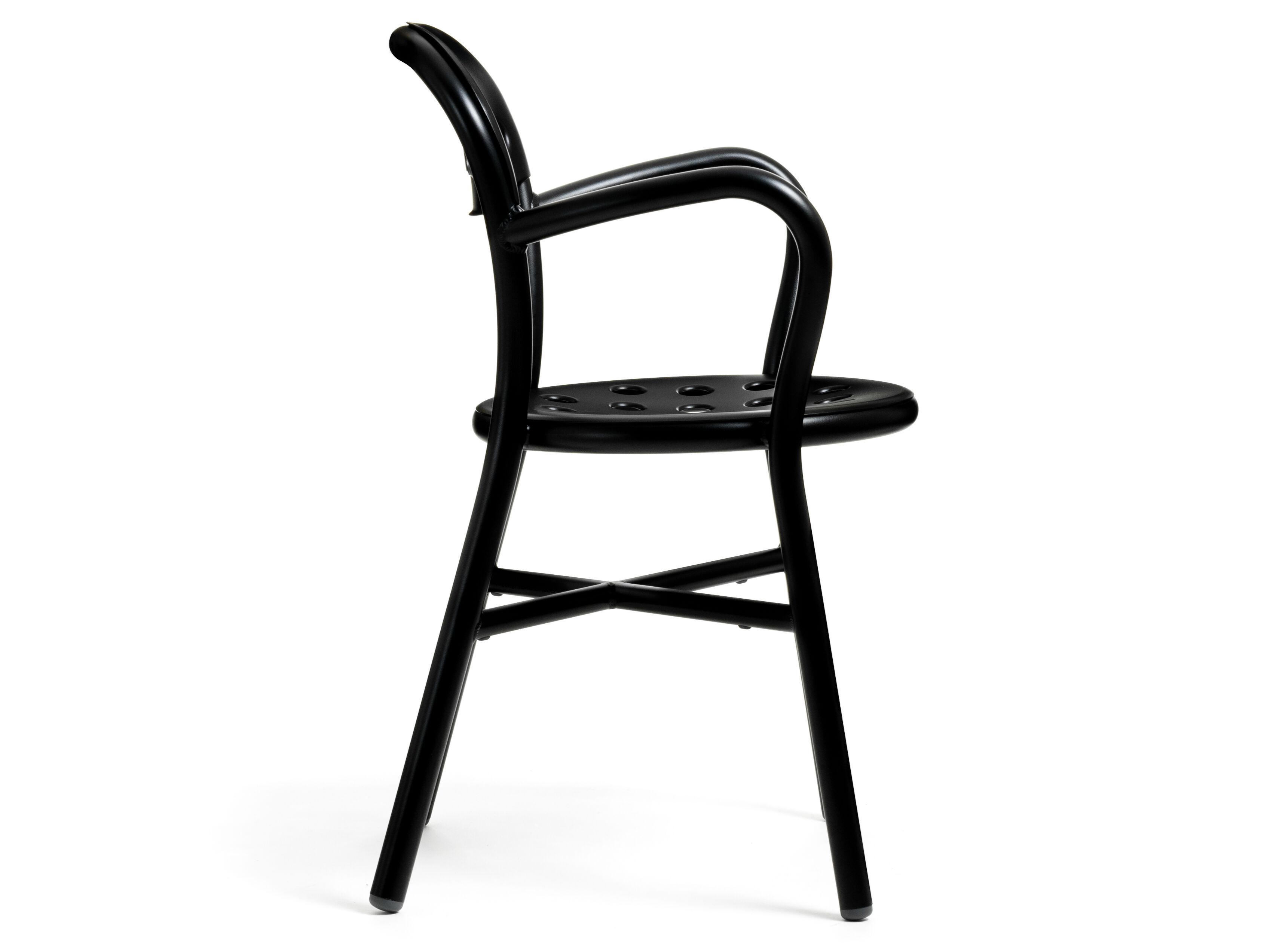 PIPE Stackable aluminium chair with armrests By Magis | design Jasper ...