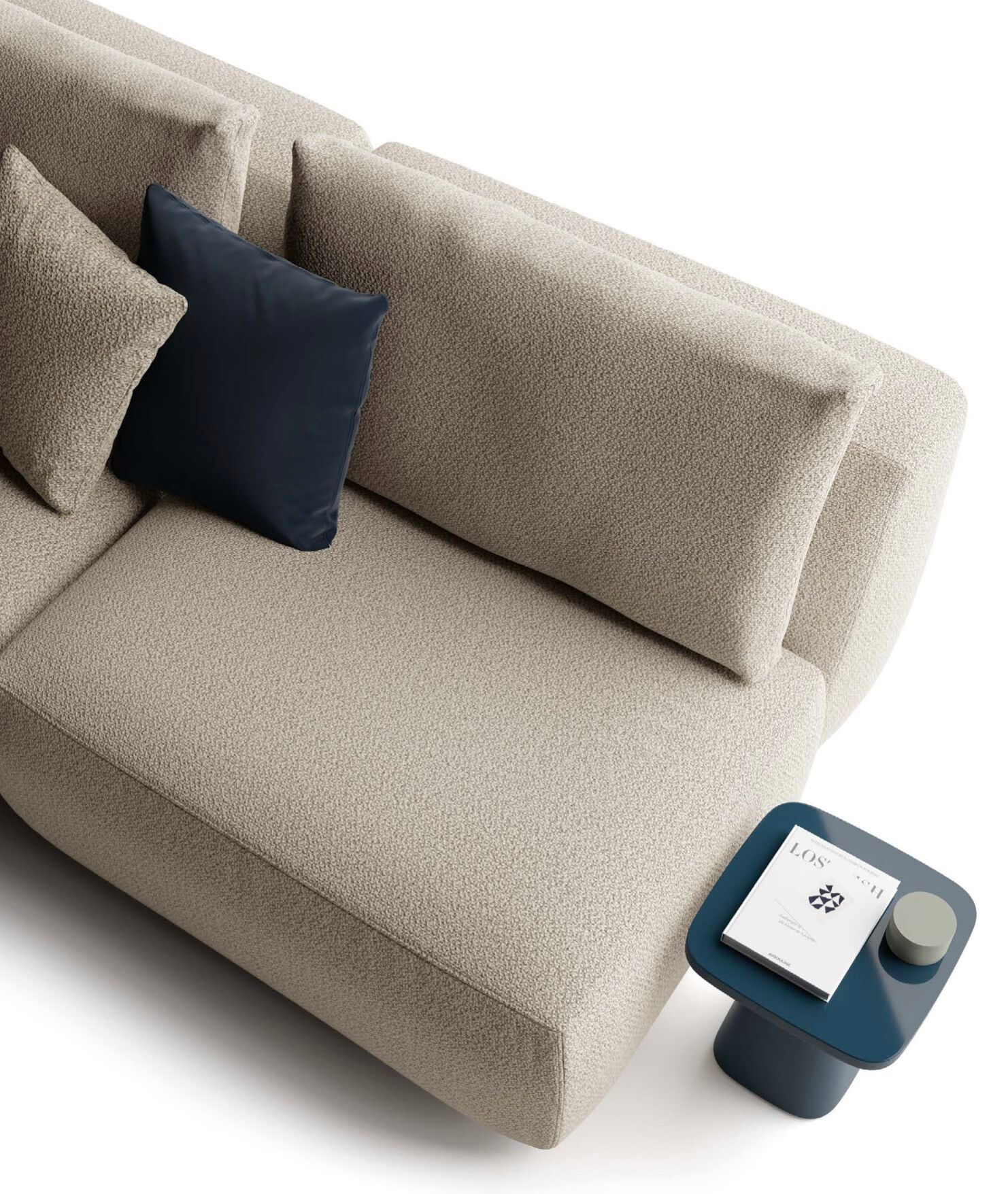 MISTRAL Fabric sofa with chaise longue By Marac