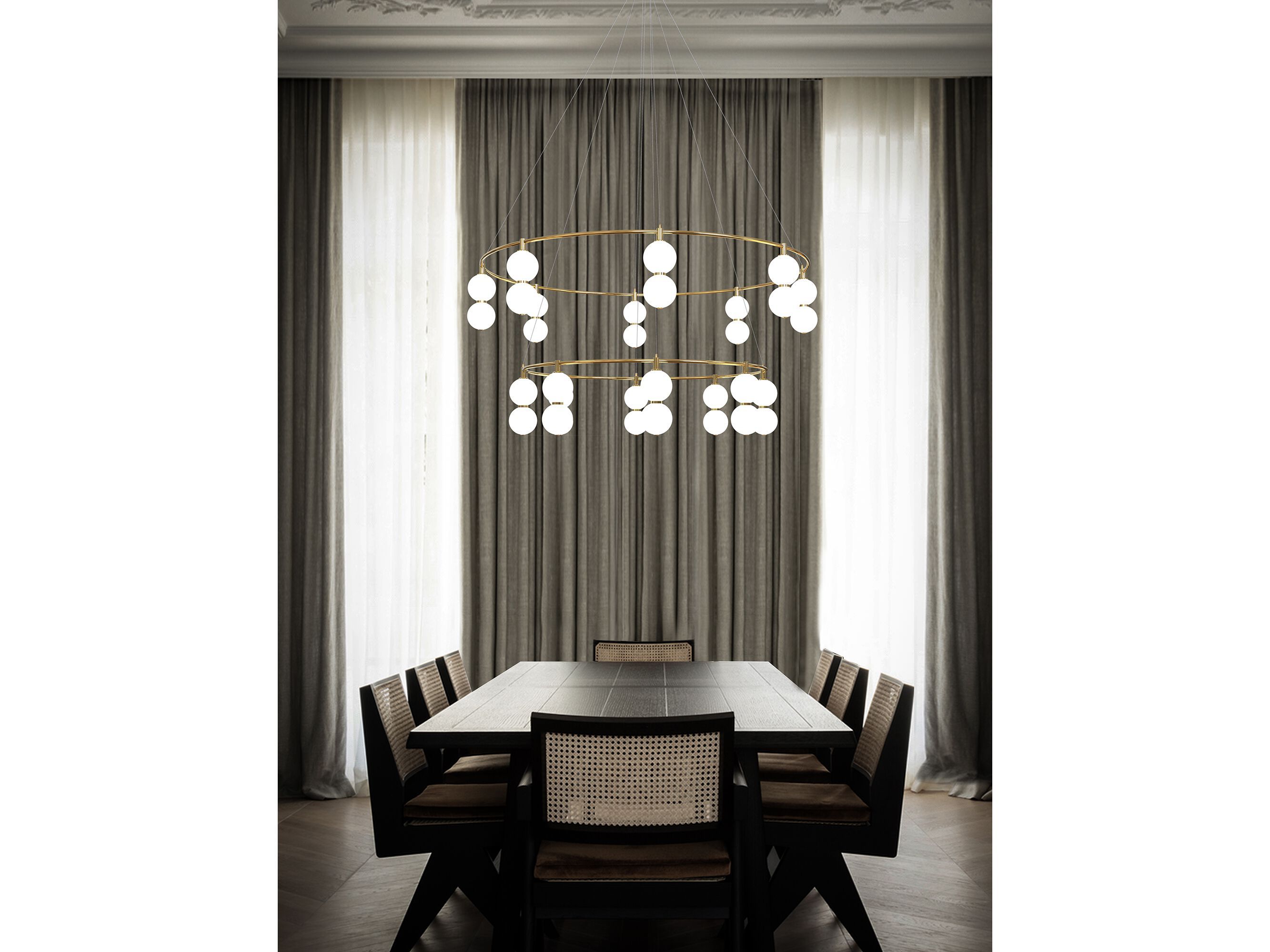 ECHO CHANDELIER 2 TIER ROUND Pendant lamp By Marc Wood