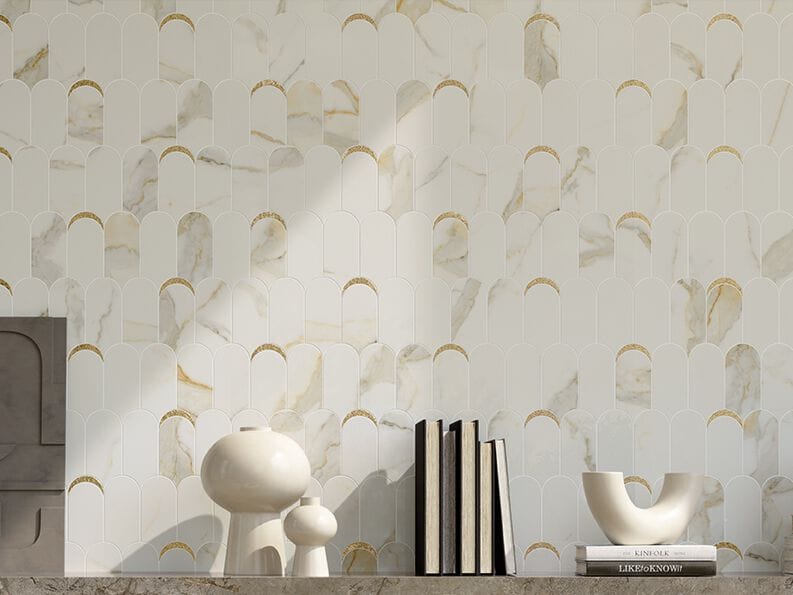 SCULTOREA CALACATTA ORO FINO Mosaic By Marca Corona