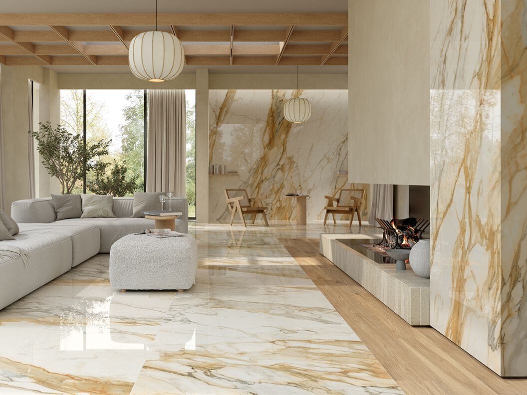 Pavimento/rivestimento in gres porcellanato effetto marmo SCULTOREA ...