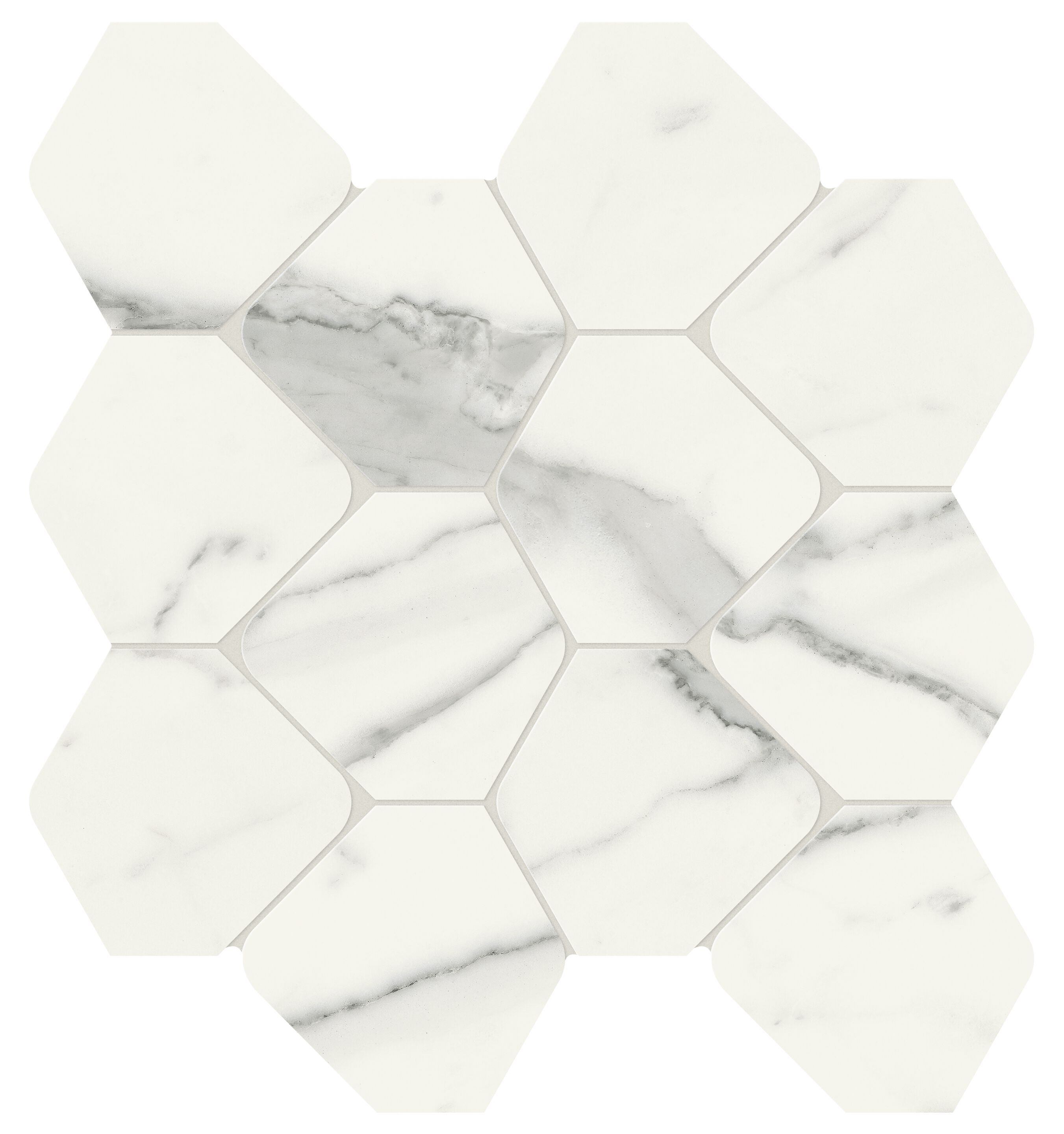 SCULTOREA STATUARIO VENA ARGENTO Mosaic By Marca Corona