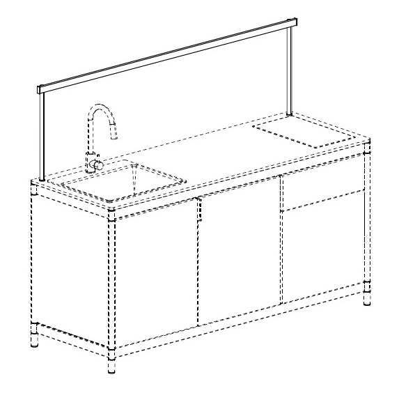 FLUIDO KITCHENETTE Kitchen unit By Martex