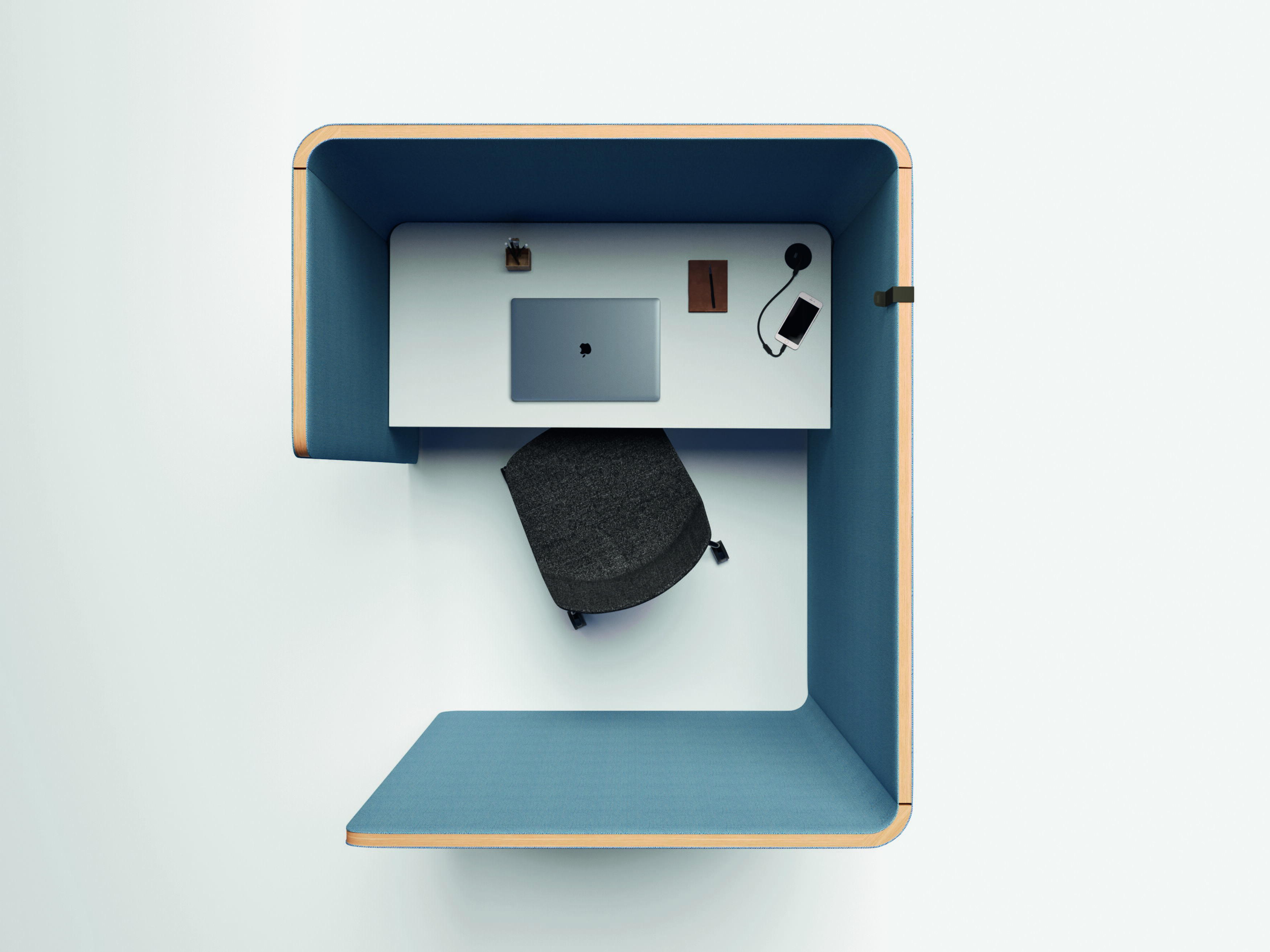 NUCLEO Multimedia fabric office booth By Martex