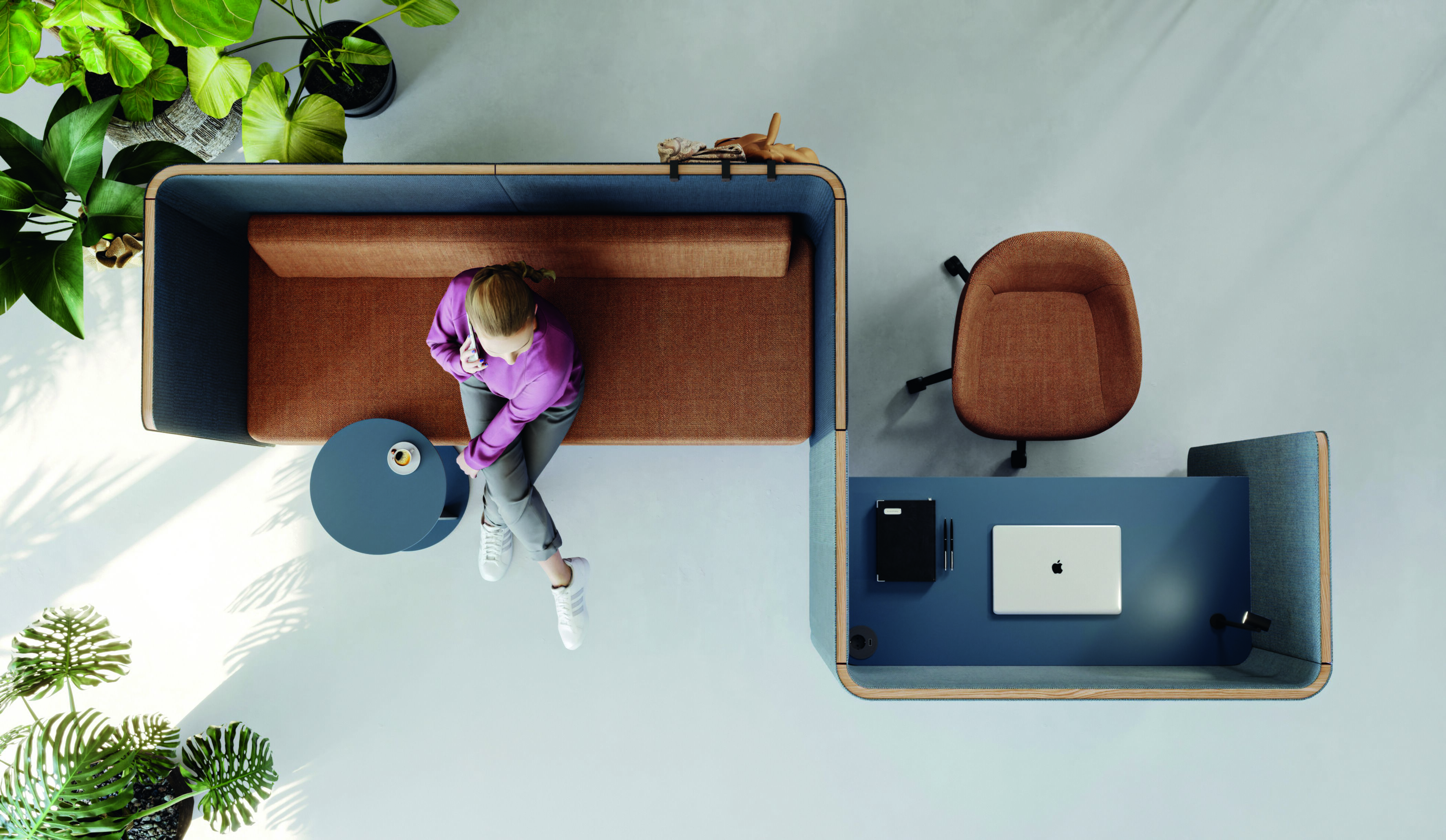 NUCLEO Multimedia fabric office booth By Martex