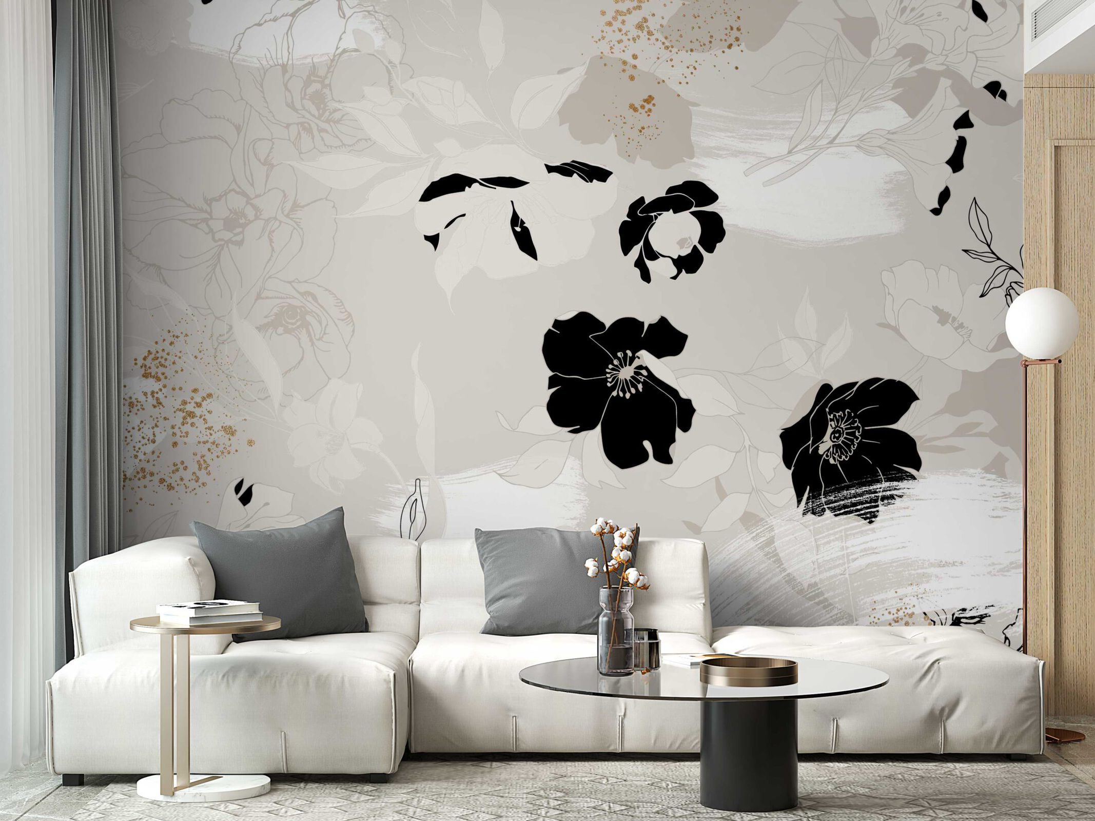 GRAPHIC FLOWERS 壁紙 By Martina Banozic Textiles