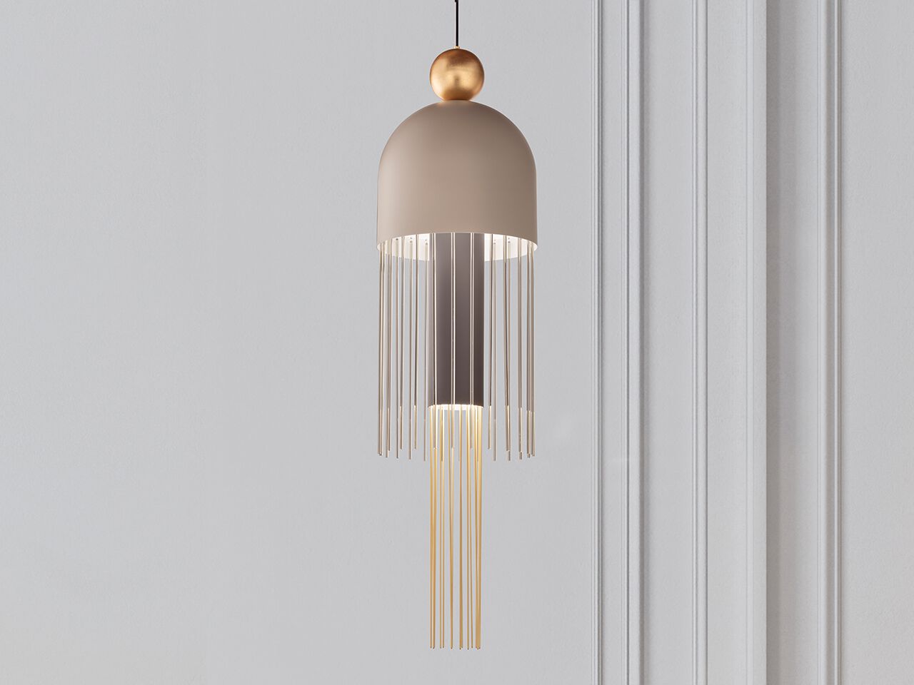 NAPPE XL2 LED painted metal pendant lamp By Masiero | design Marco Zito