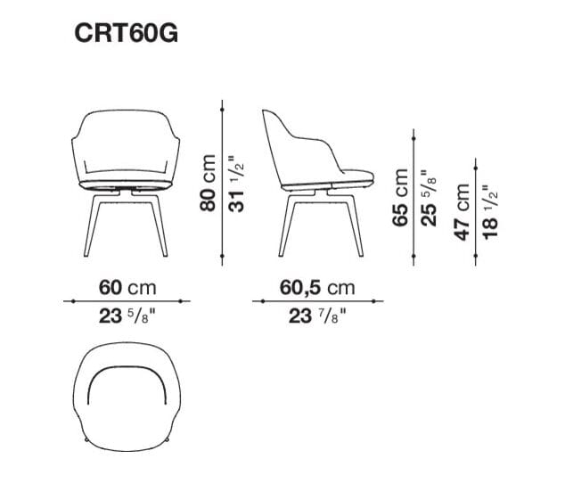 CARATOS Swivel fabric chair with armrests By Maxalto | design Antonio ...
