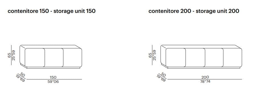 ROMEO Wooden sideboard with doors By Meridiani