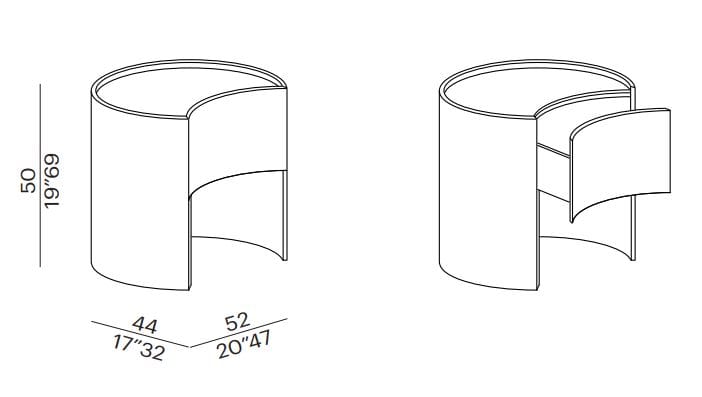 RONNY Bedside table By Meridiani