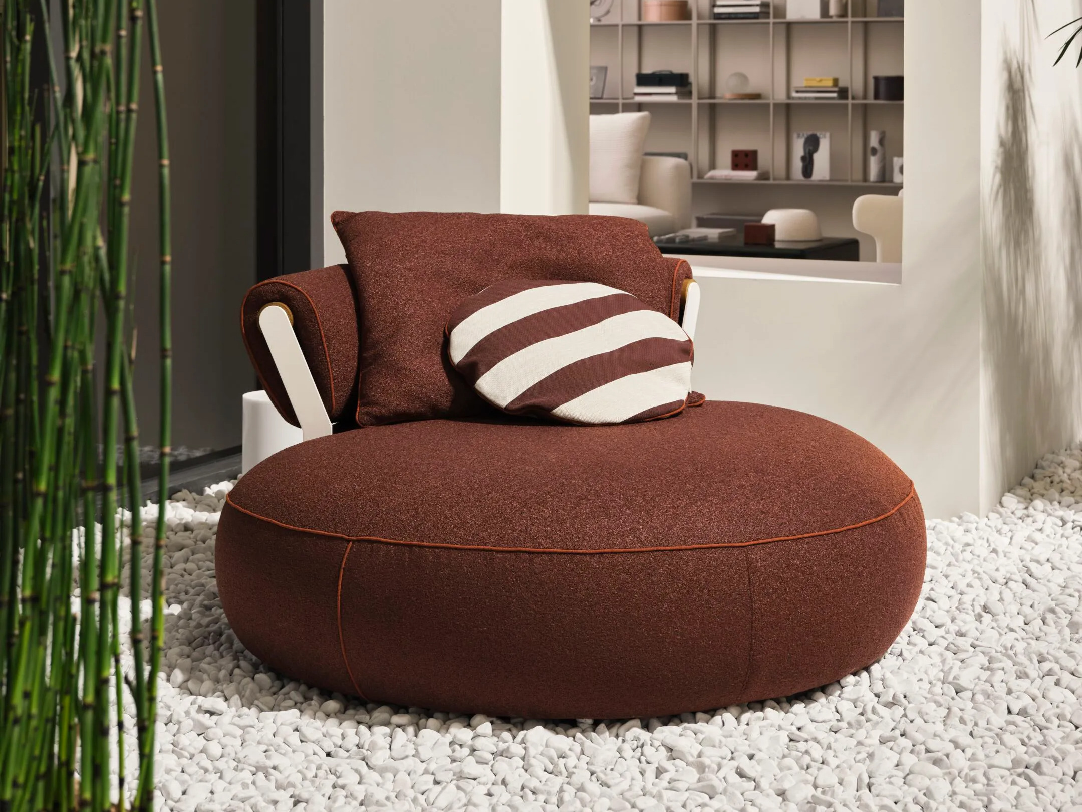 VINCENT OPEN AIR Fabric garden armchair By Meridiani