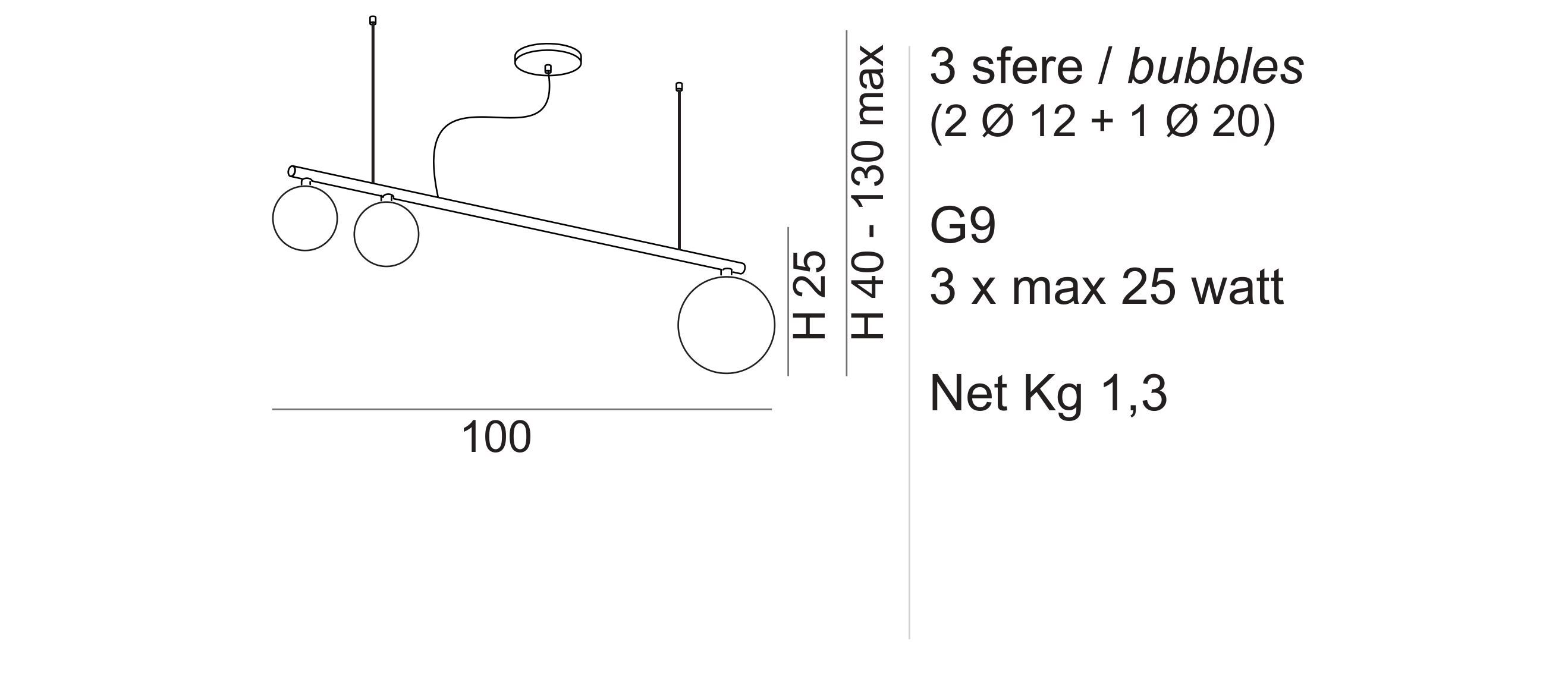 LIBRA LED pendant lamp By Metal Lux