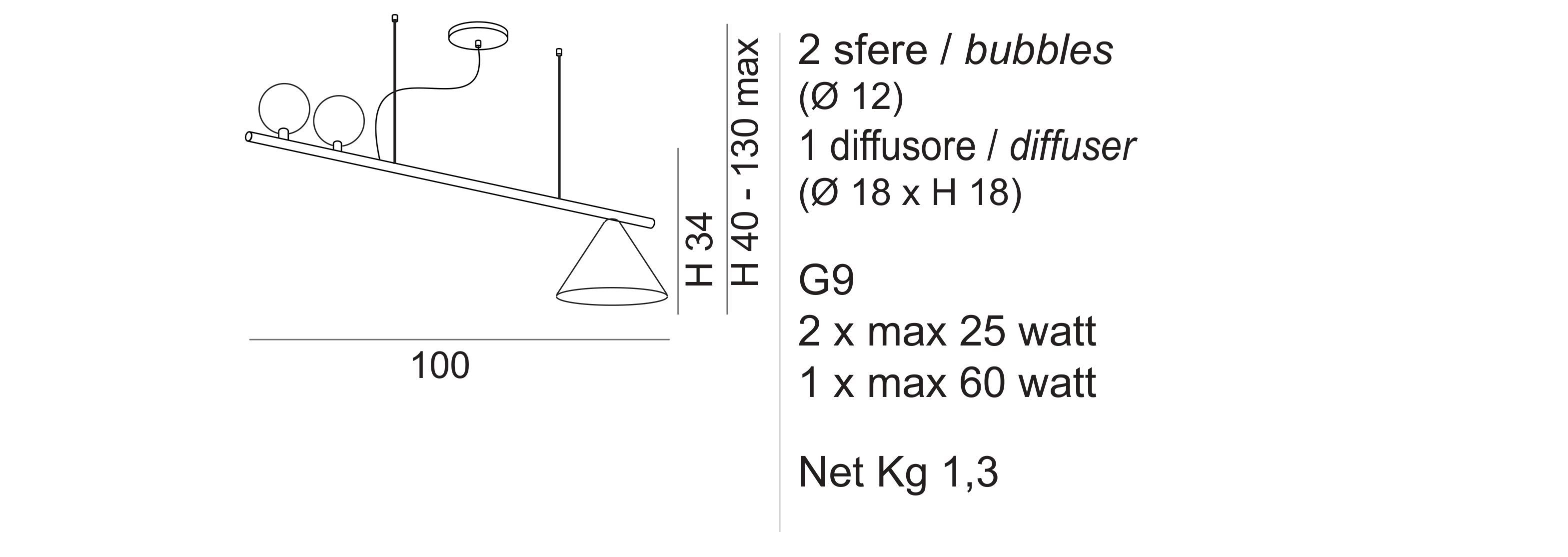 LIBRA LED pendant lamp By Metal Lux