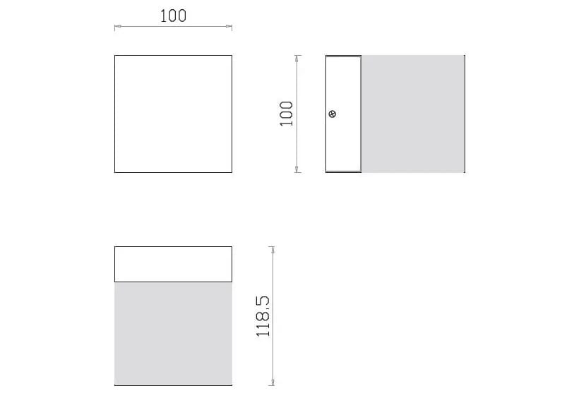 KUBO Wall lamp By Metalarredo