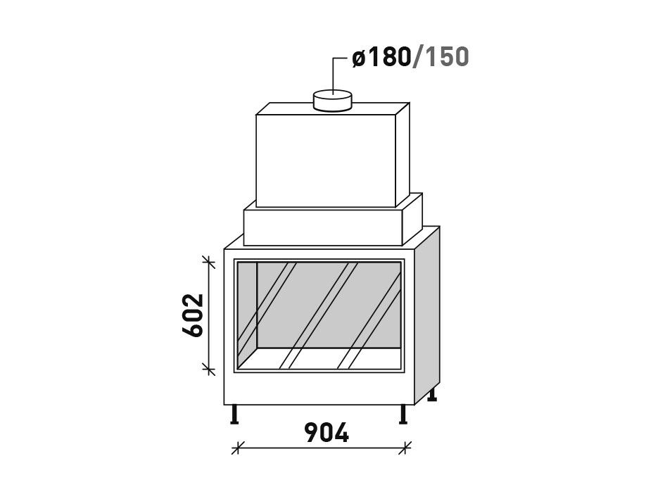 OPTIMUM 900-60 WHE 1SA Cheminée By Metalfire
