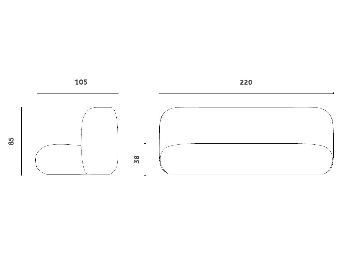 BOTERA Fabric sofa By Miniforms | design E-ggs