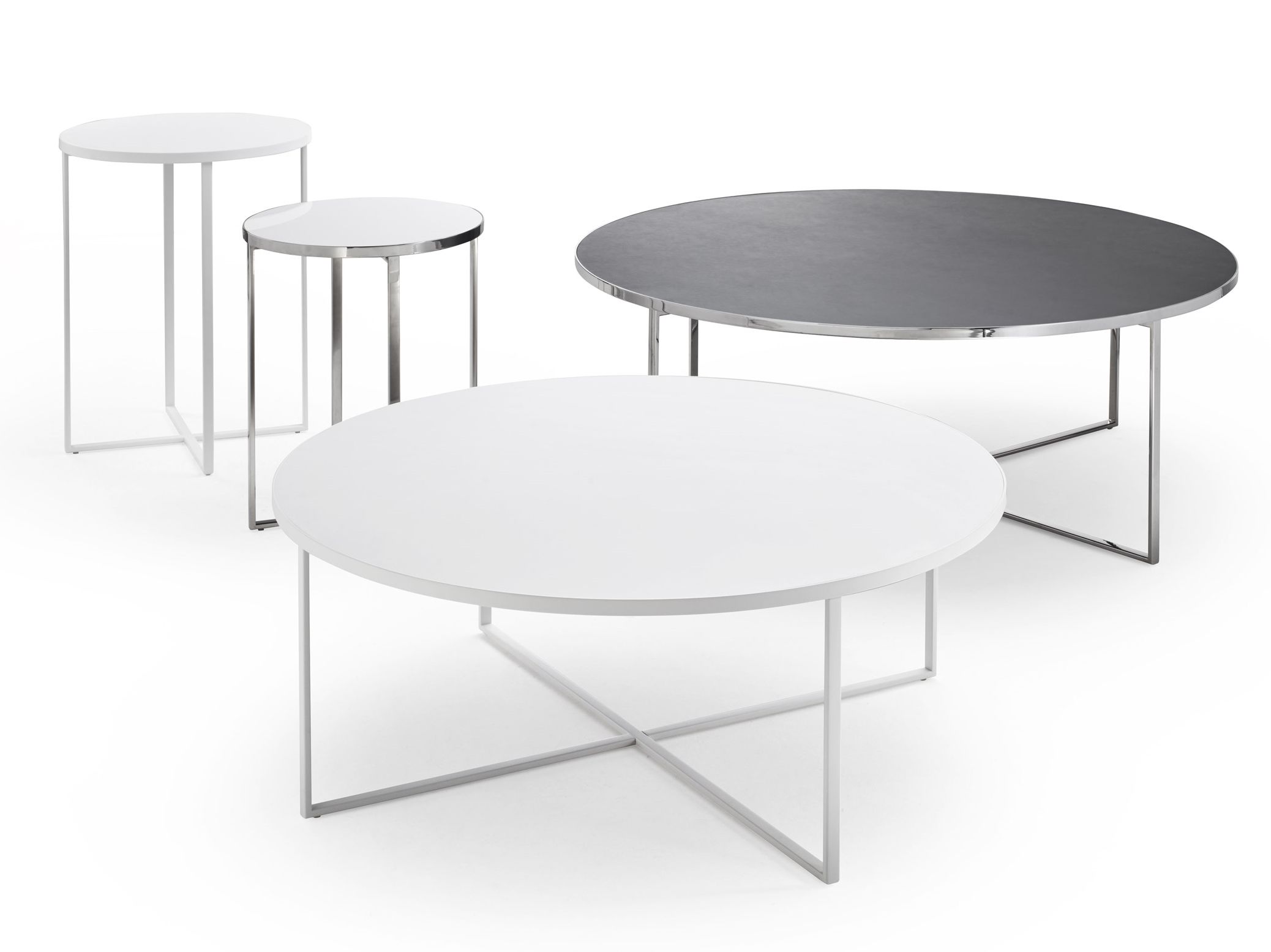 MINIMIZE ROUND Round metal coffee table By YOMEI