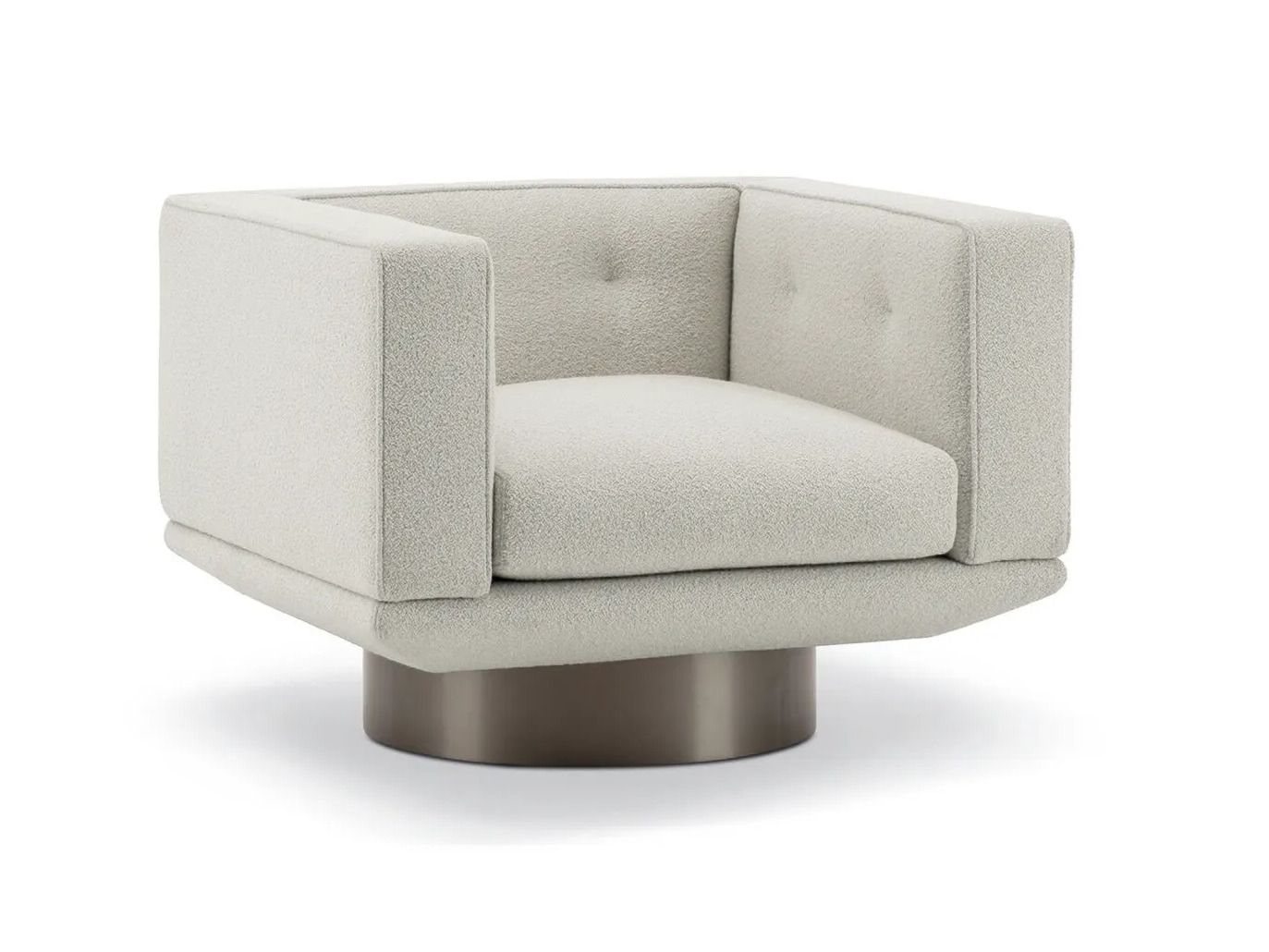 SALLY Swivel fabric armchair with armrests By Minotti