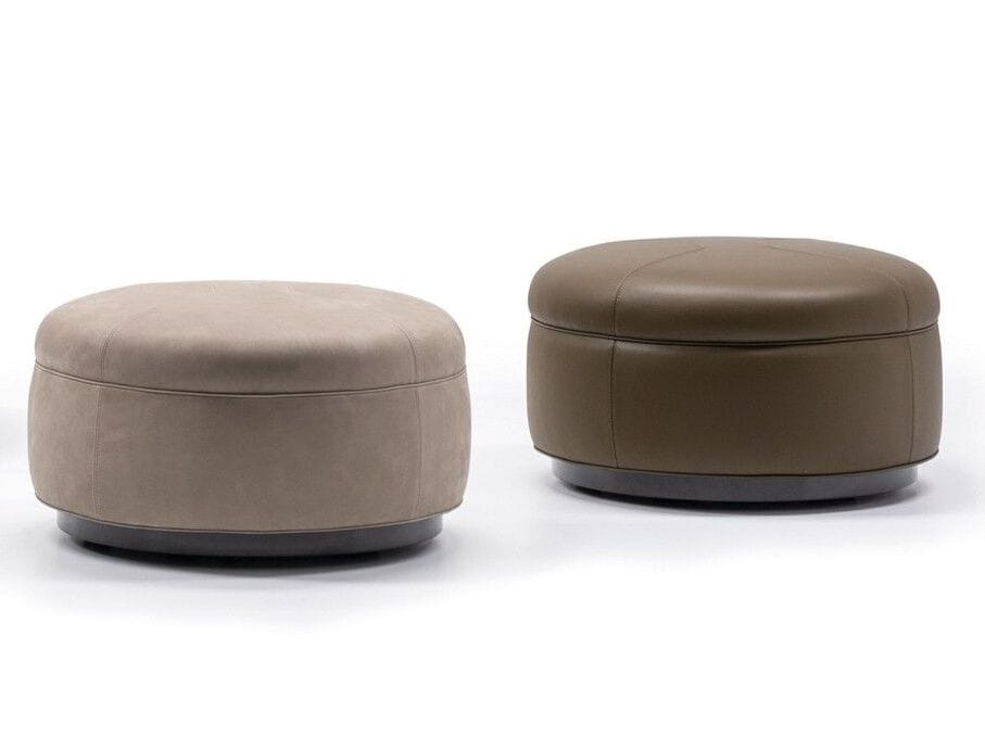 TUFFET Round pouf with removable lining By Minotti | design Rodolfo Dordoni