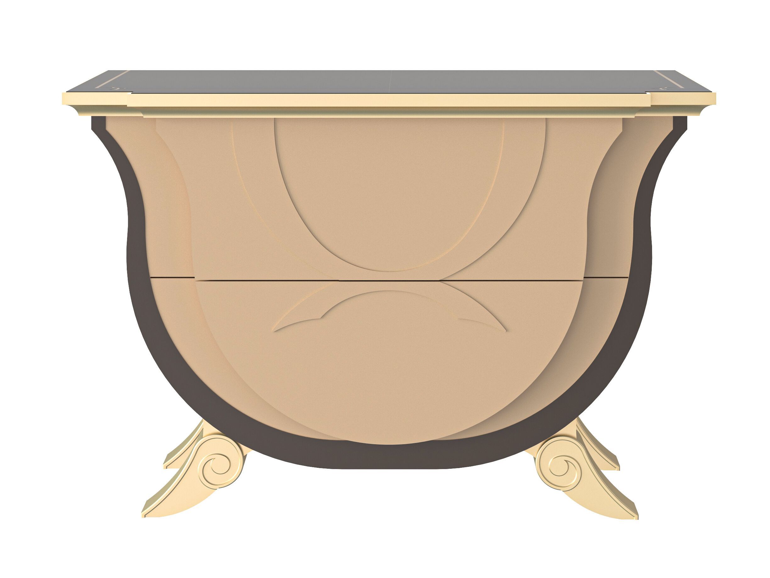 CRESCENDO CURVE Bedside table By Modenese Luxury Interiors