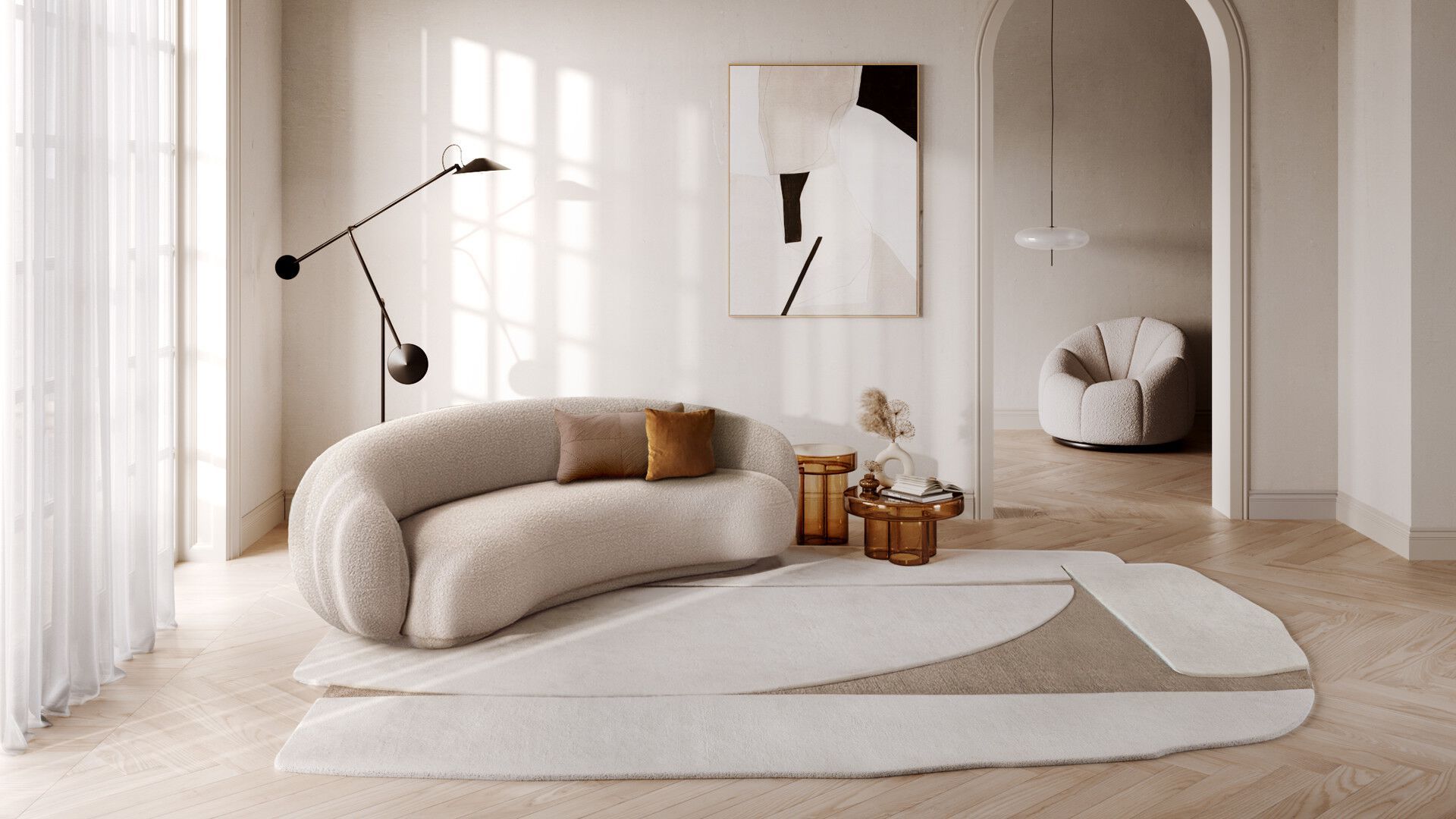 ATLAS AT03 SAND Rug By Mohebban