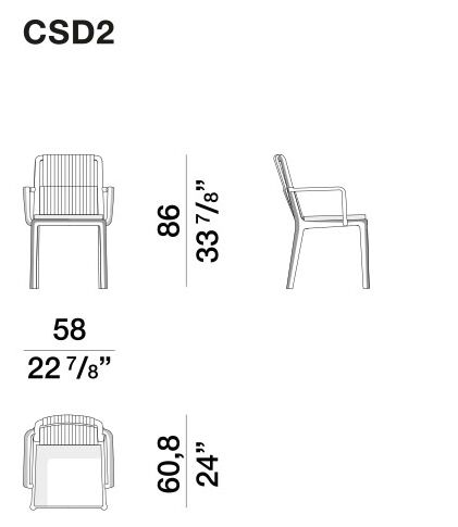 COBEA Teak garden chair with armrests By Molteni & C.