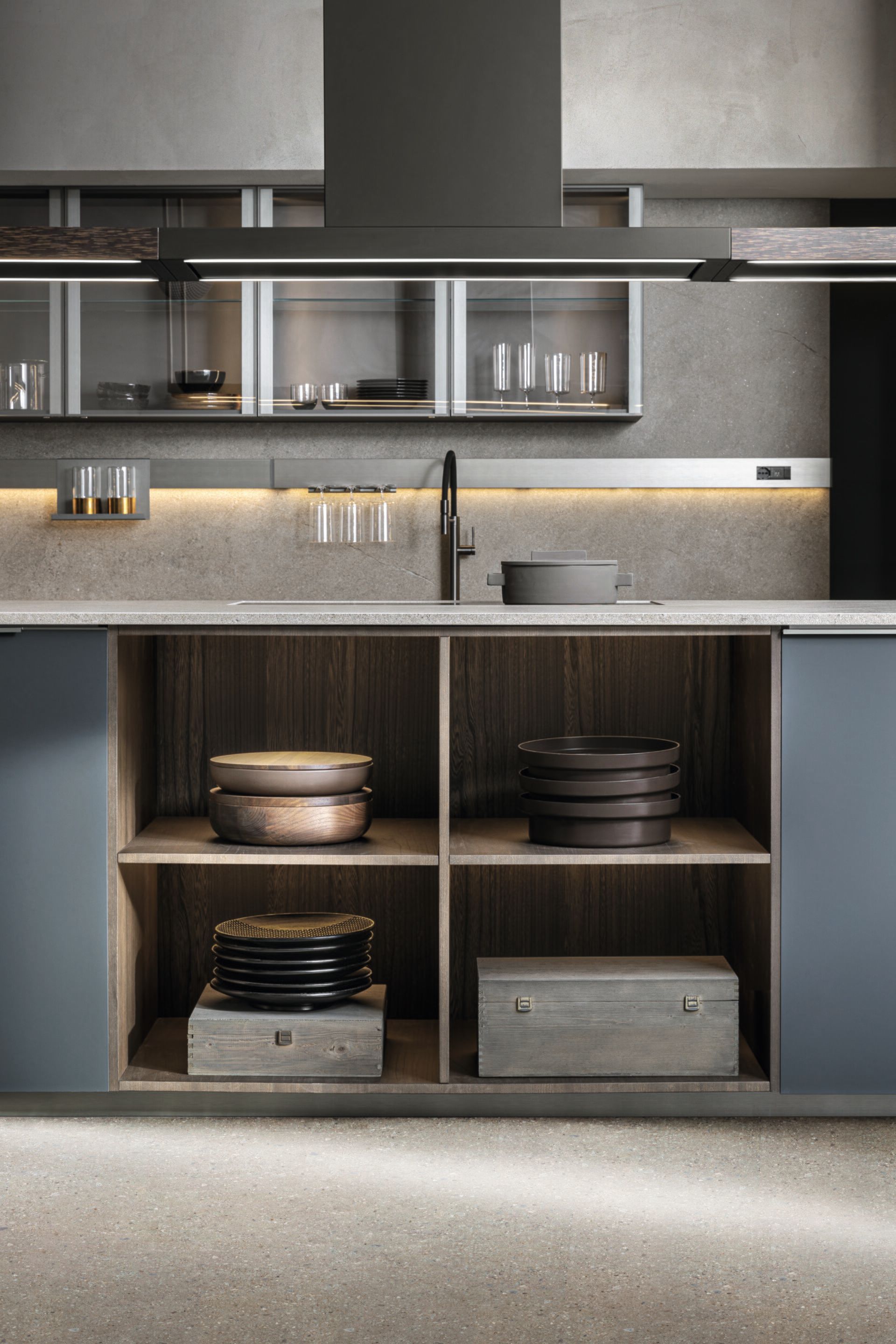 INDADA Wooden fitted kitchen By Molteni & C.