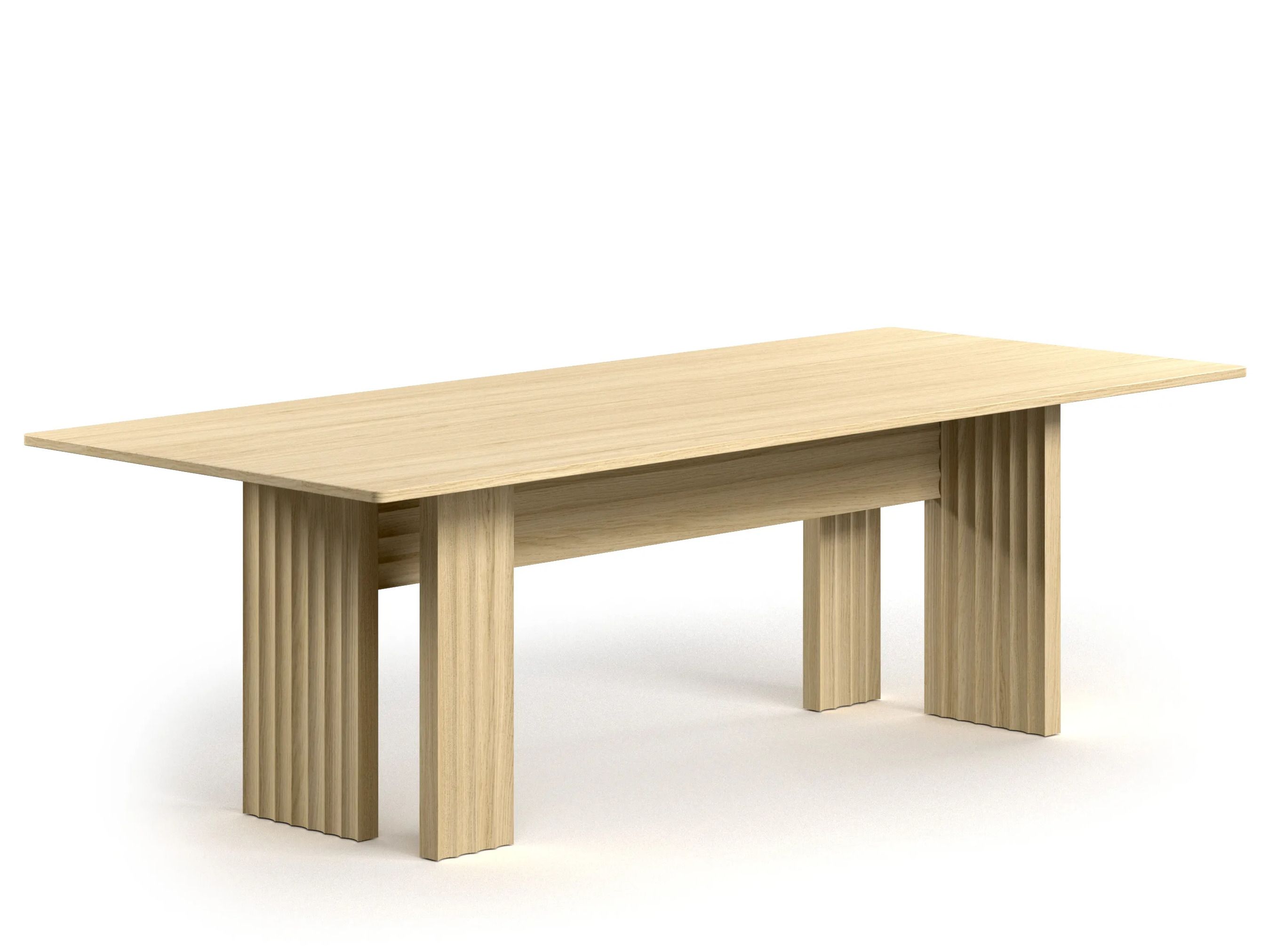 ROWS VERTICAL Rectangular table with wooden, marble or glass top By ...