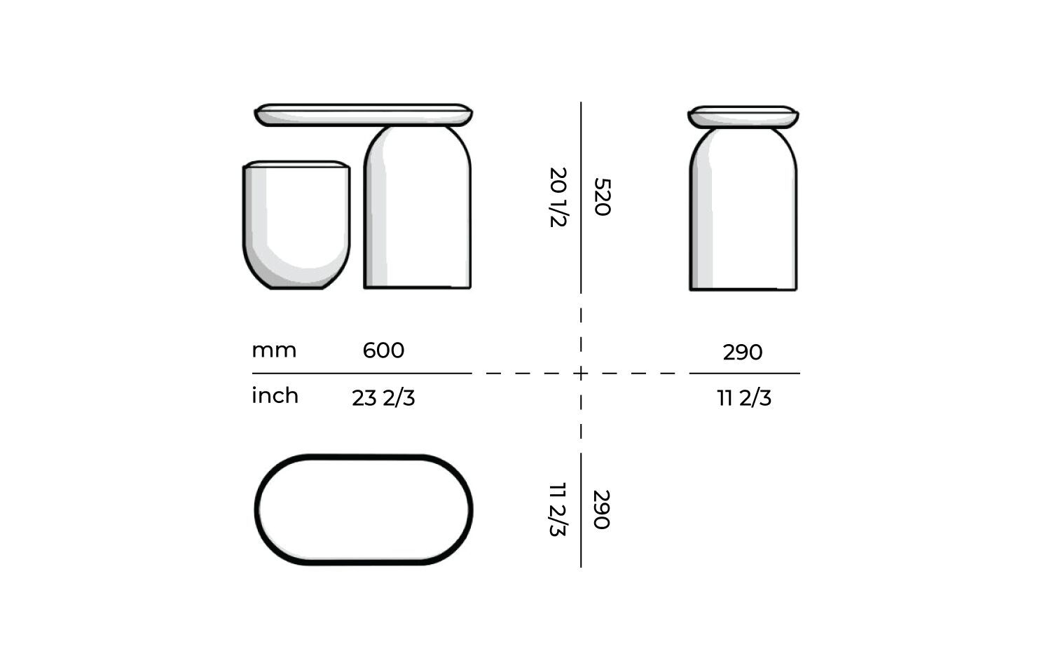 QUARTAM Coffee table By Mozea