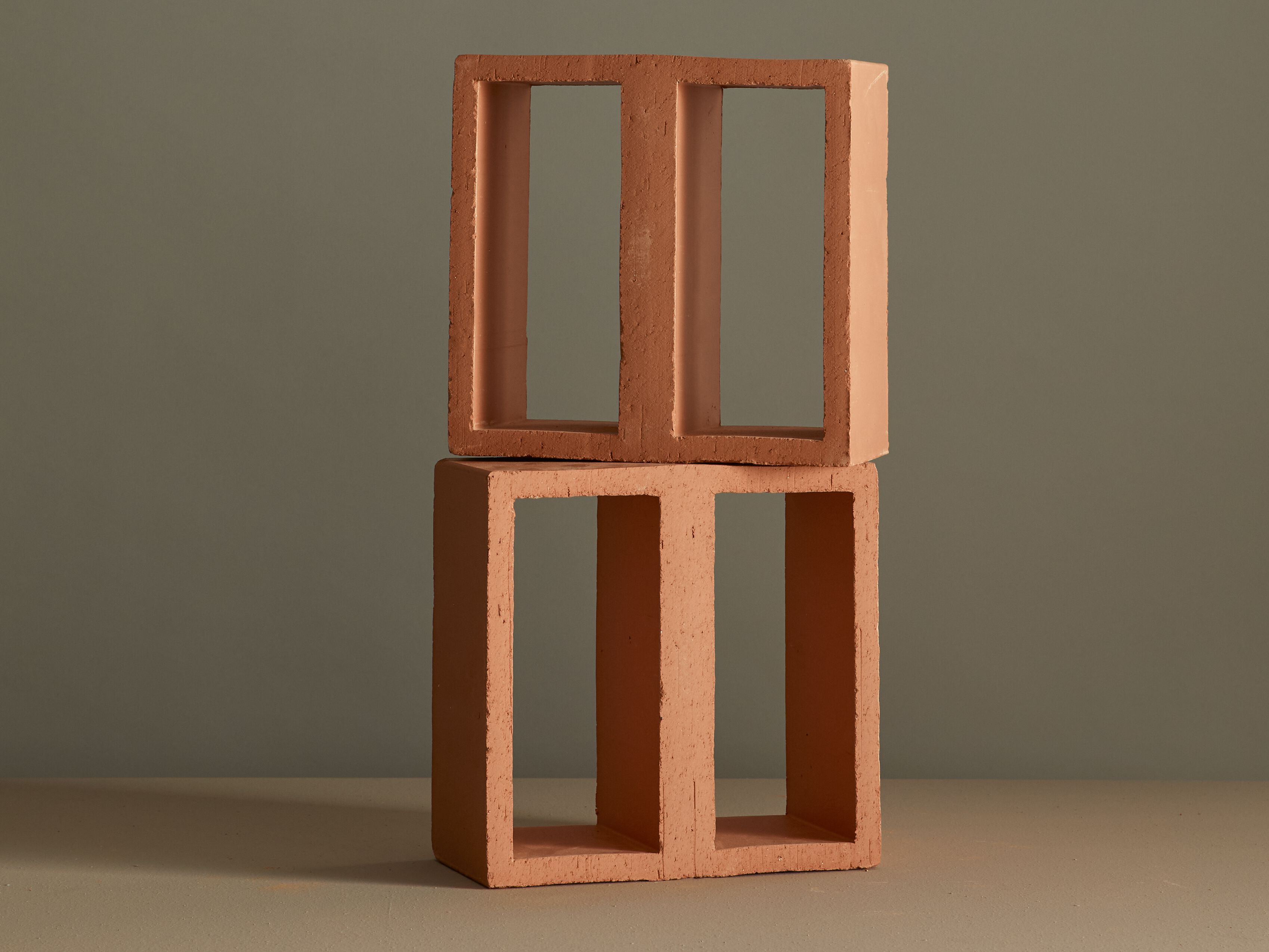 TALLY WIDE Terracotta element for partition wall By Mutina