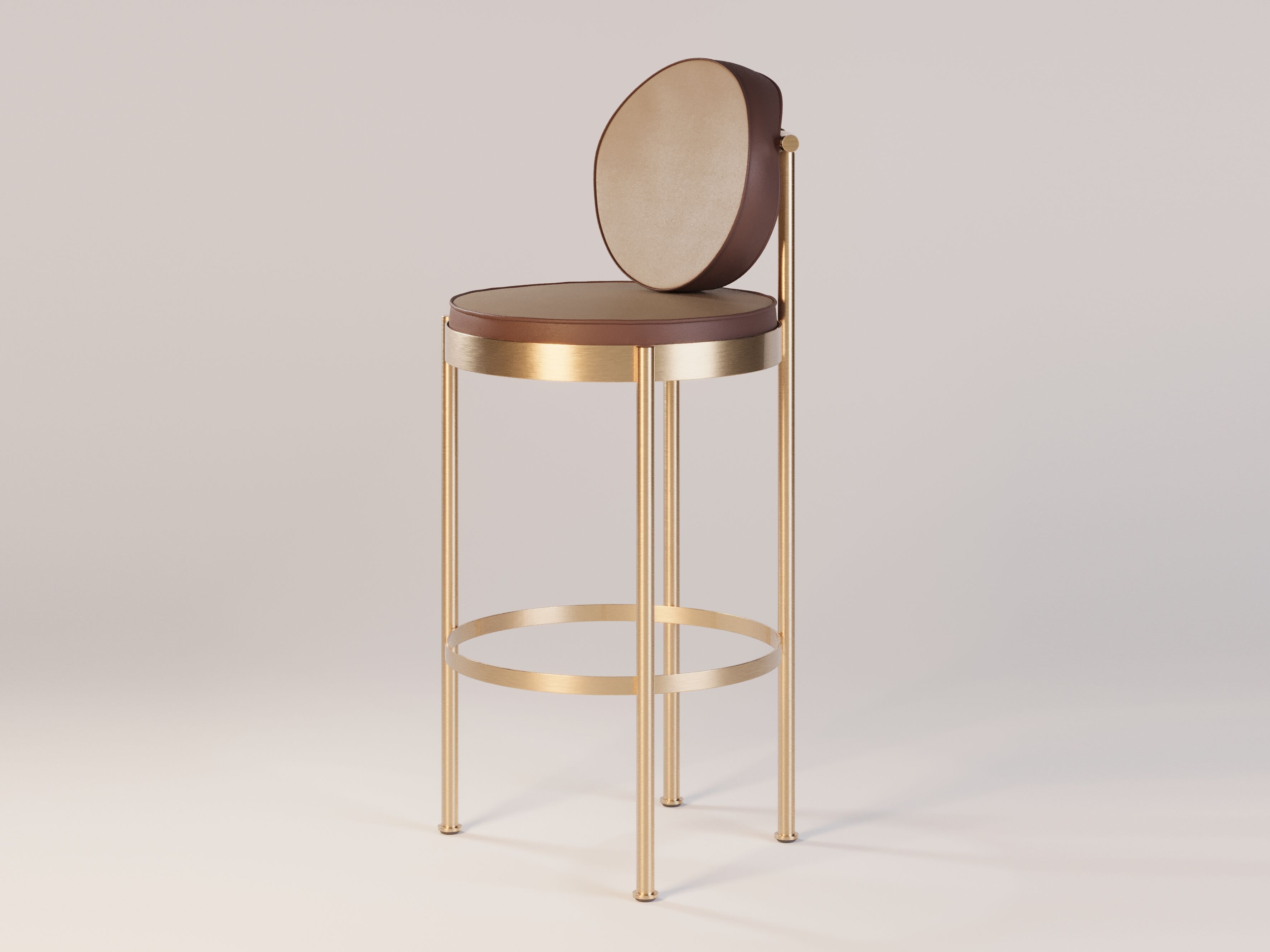 TRACE High fabric garden stool with back By Myface