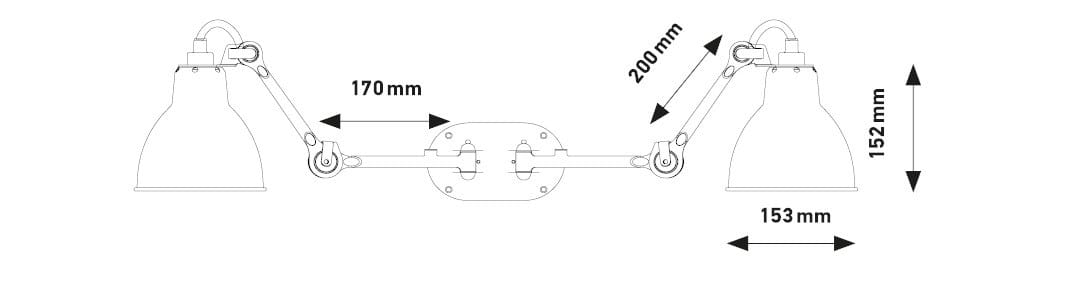 Adjustable steel wall lamp N°204 DOUBLE By DCW éditions design Bernard ...