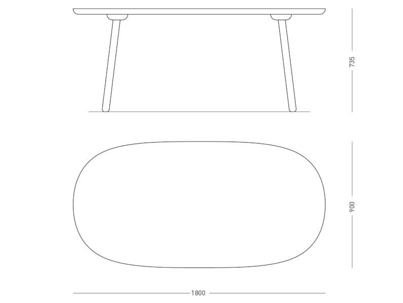 NAÏVE Table ovale à manger en bois massif By EMKO | design etc.etc.