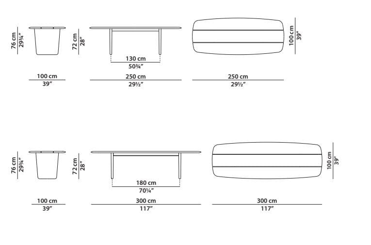NAIROBI Table By BAXTER | design Roberto Lazzeroni