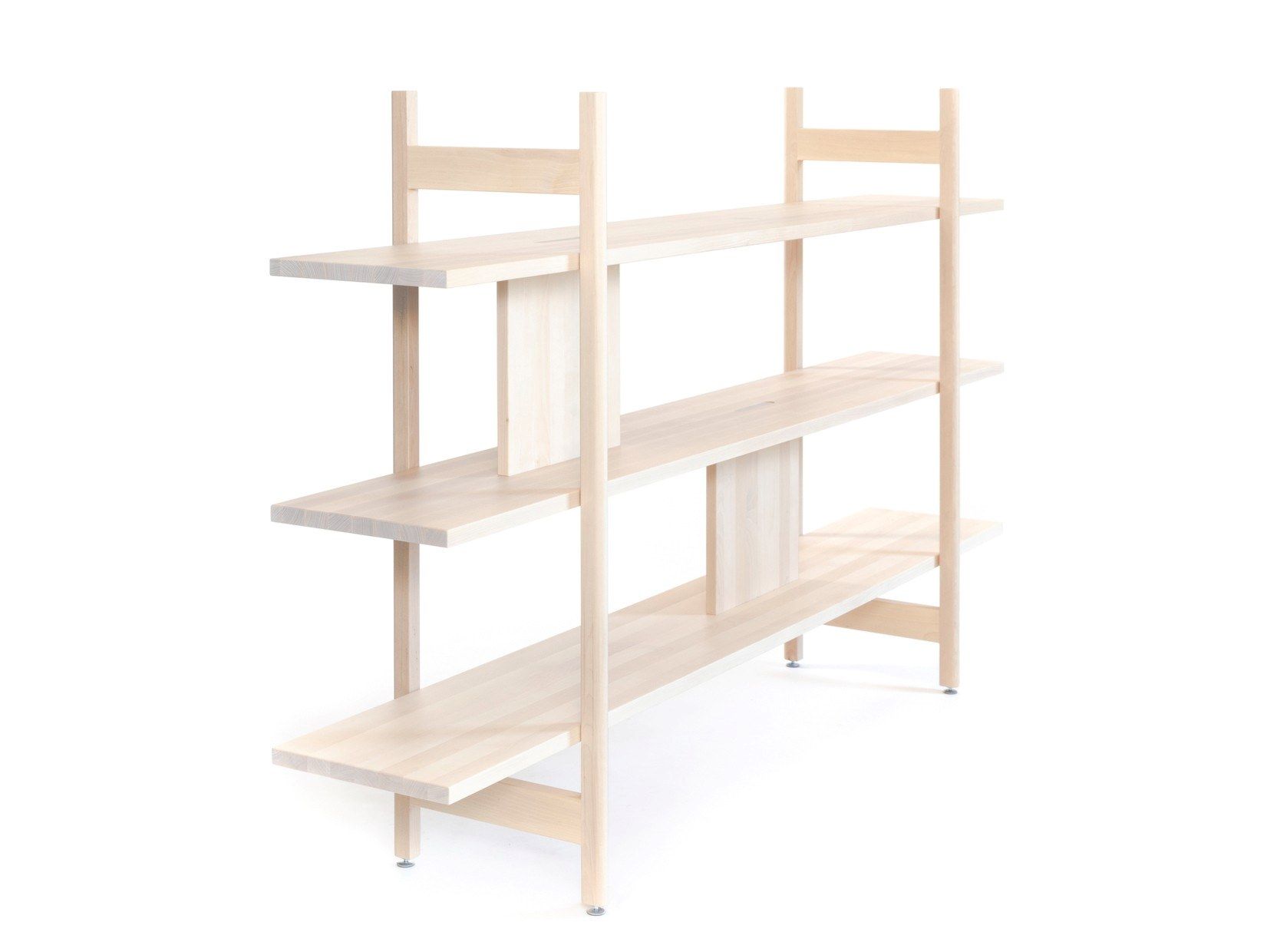 NAKU Open freestanding solid wood bookcase By Inno | design Harri Korhonen