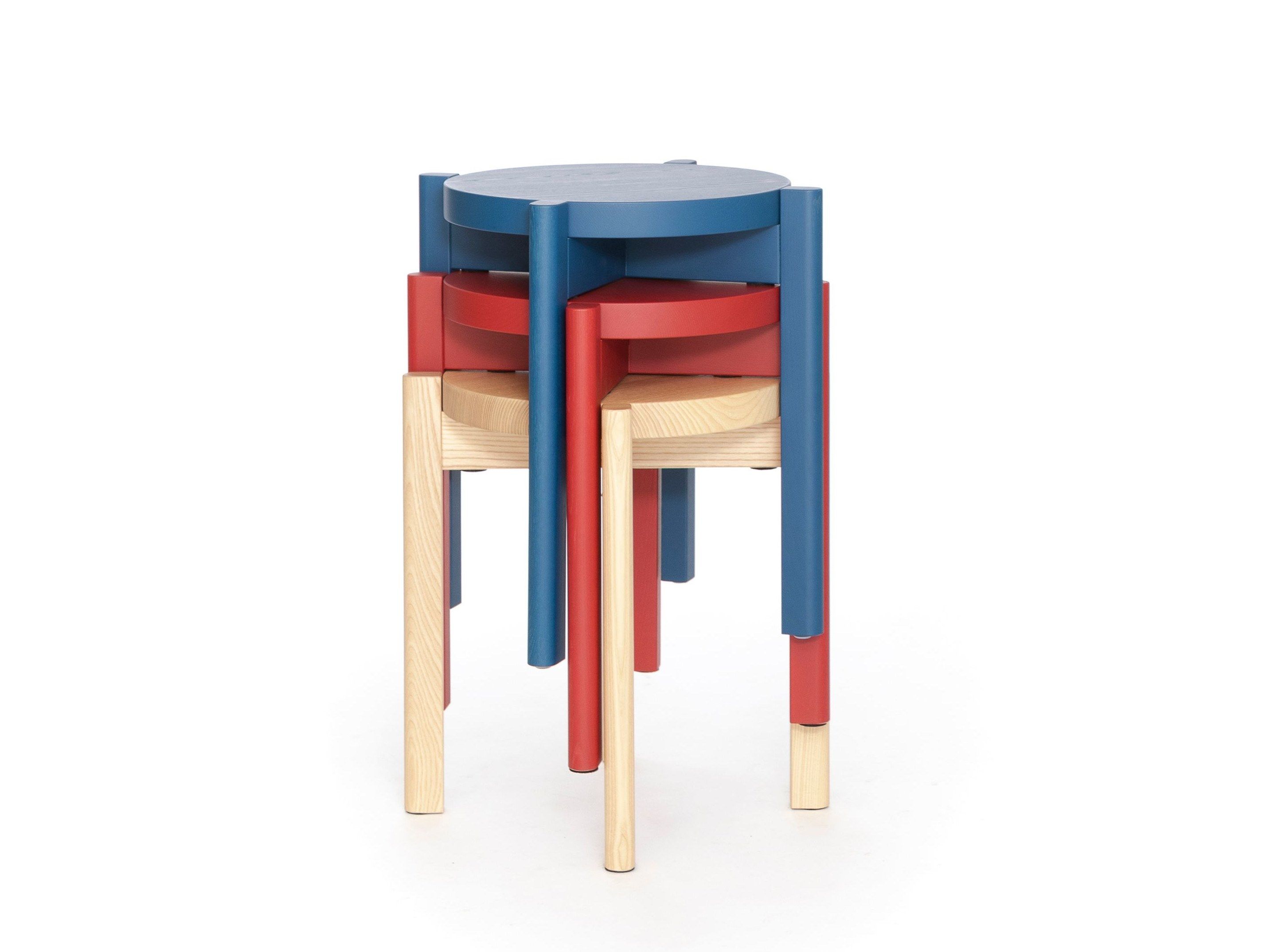 NAKU Low wooden stool By Inno | design Harri Korhonen