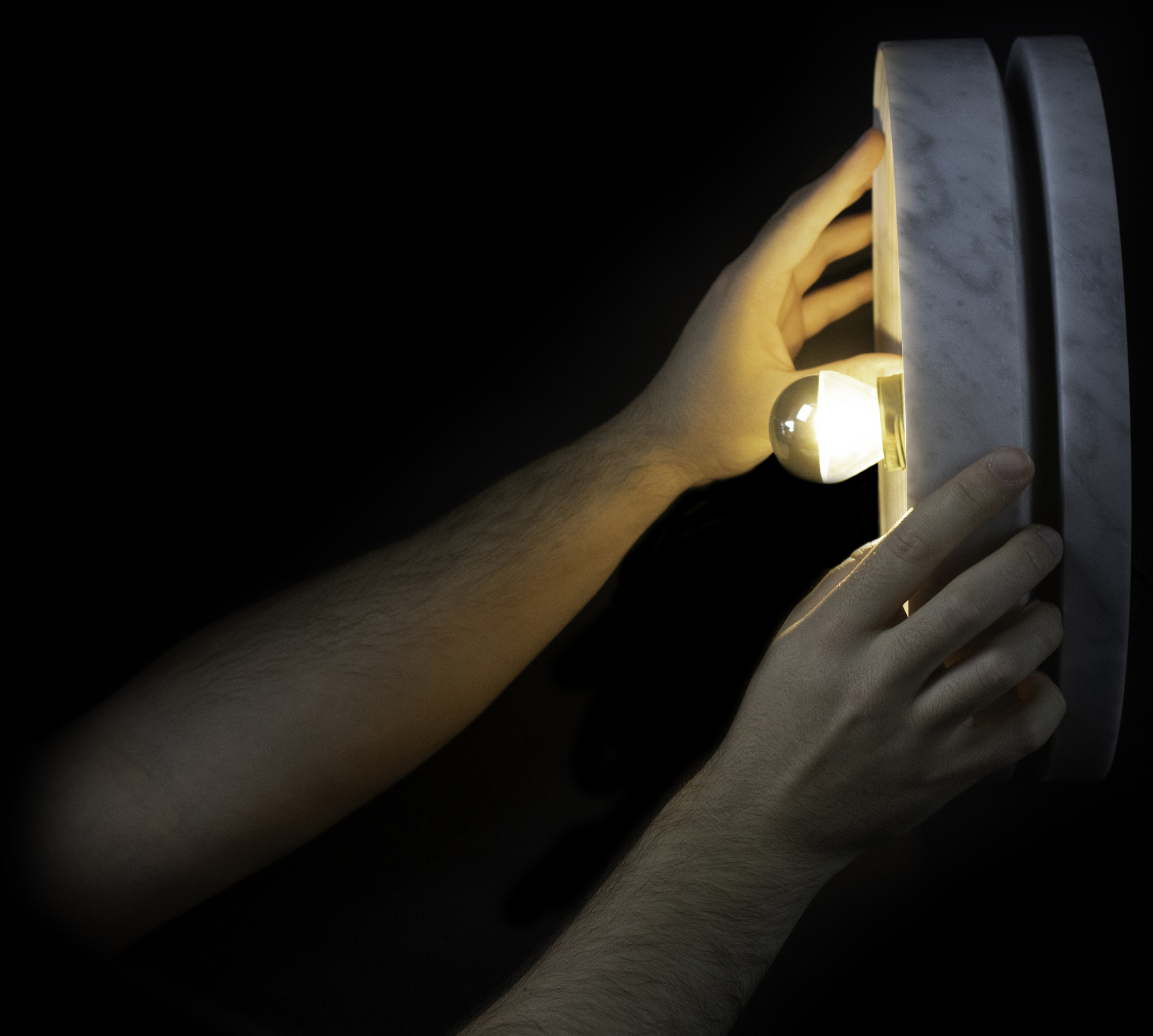 Indirect light marble wall light NAMI By Guillaume DUNAN