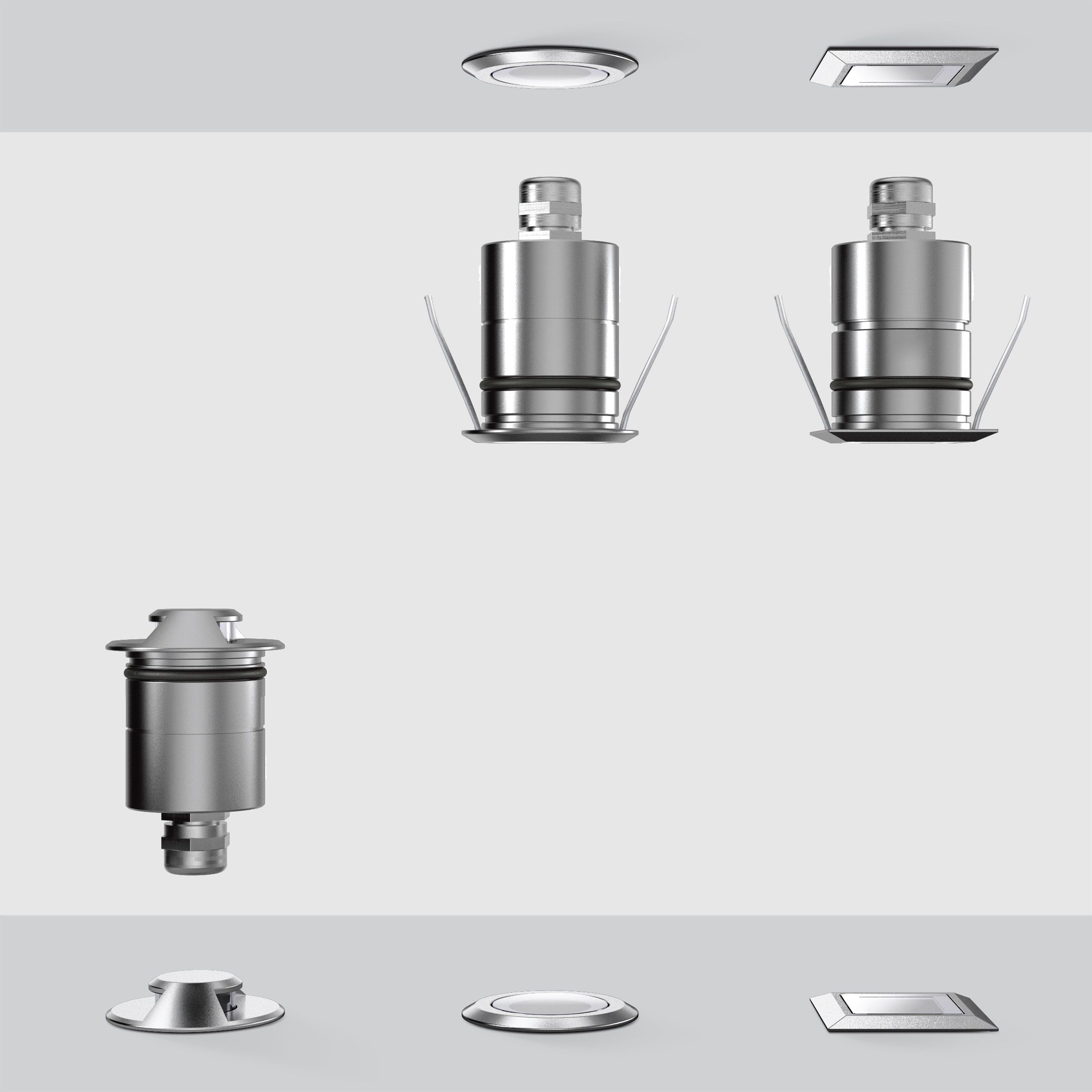 Bañador de suelo LED para el suelo NANO FULL INOX ROLL OVER By Platek