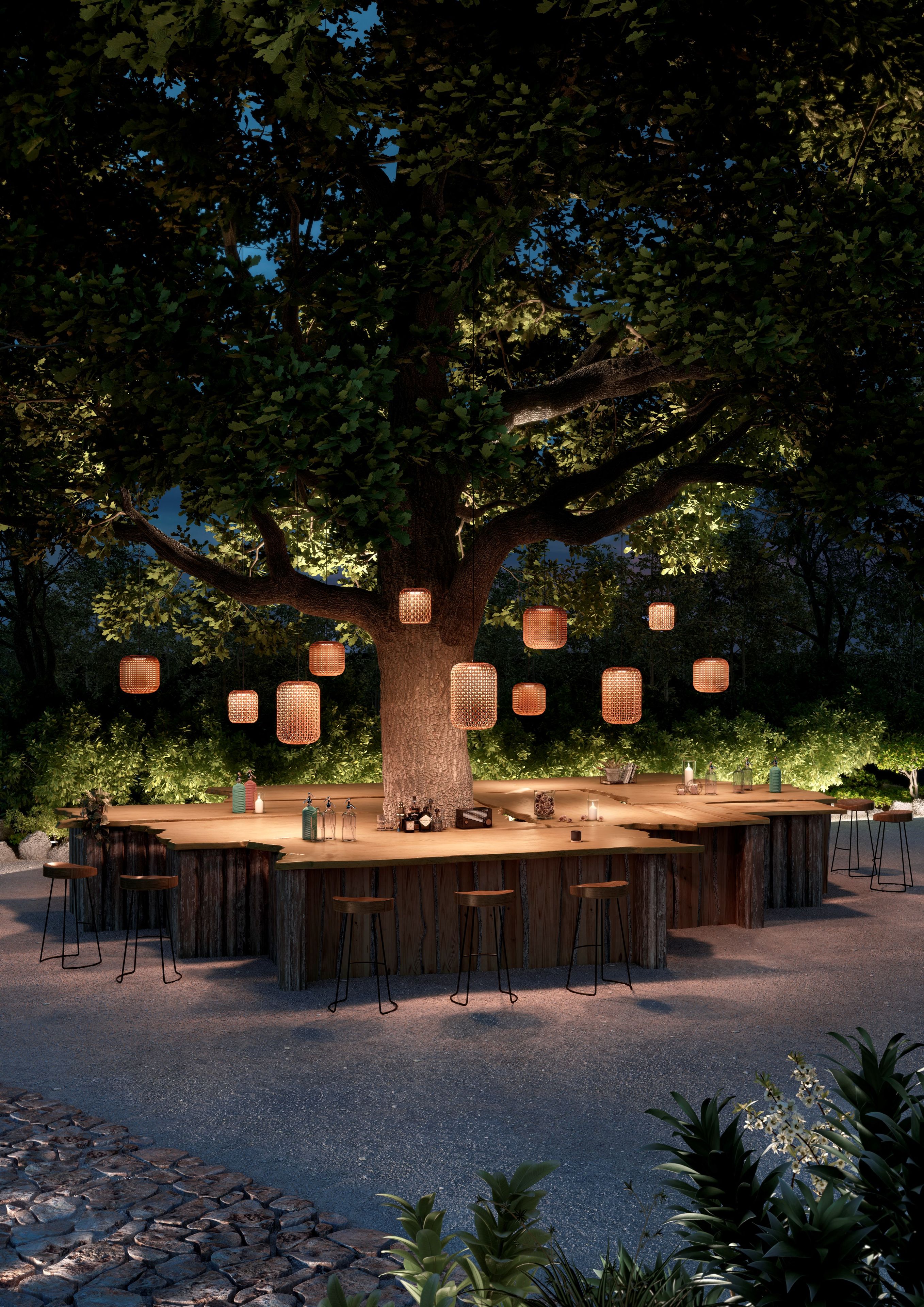 NANS S/31.2 OUTDOOR Outdoor pendant lamp By Bover | design Joana Bover