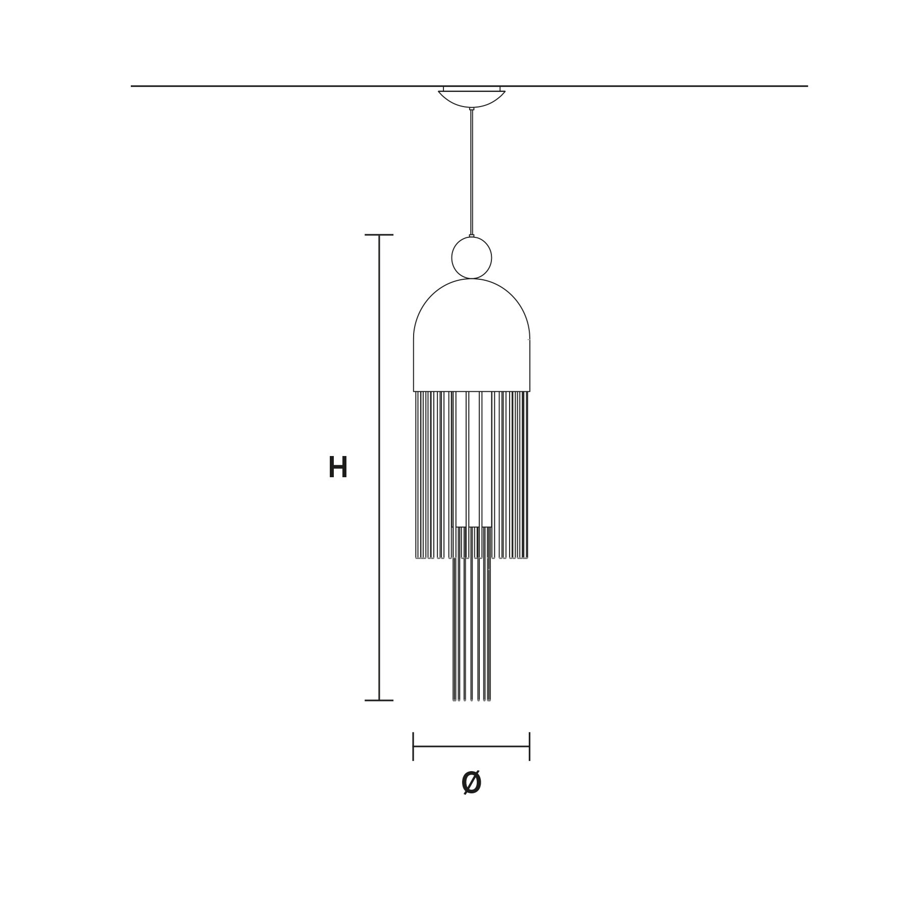 LED painted metal pendant lamp NAPPE XL2 By Masiero design Marco Zito