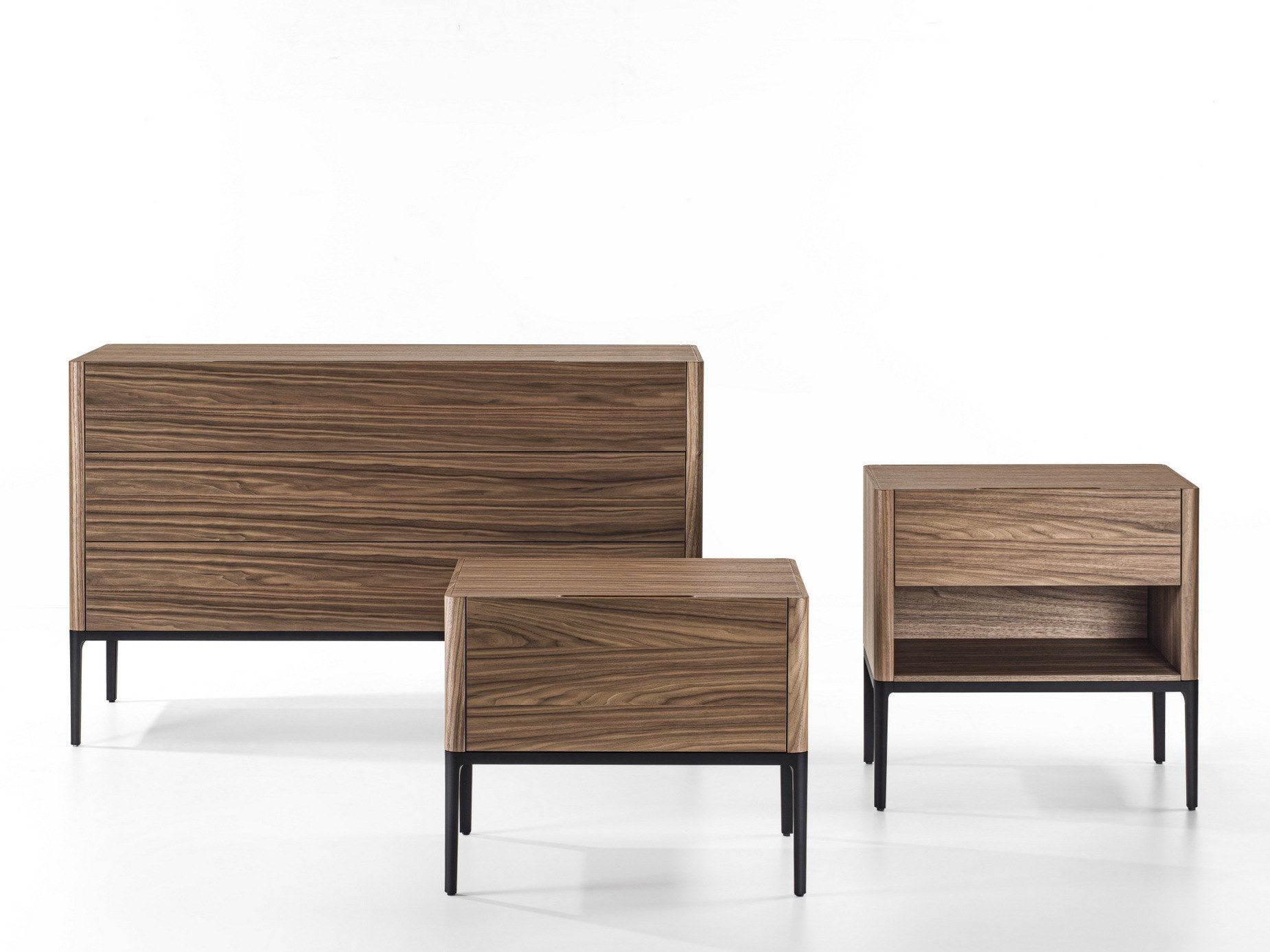 NARA | Bedside table Wooden bedside table with drawers By Porada ...