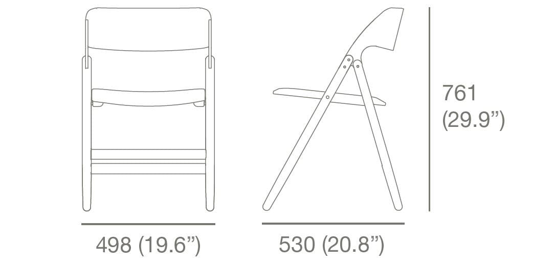 NARIN | Silla en nogal Silla plegable en nogal By Case | design David Irwin