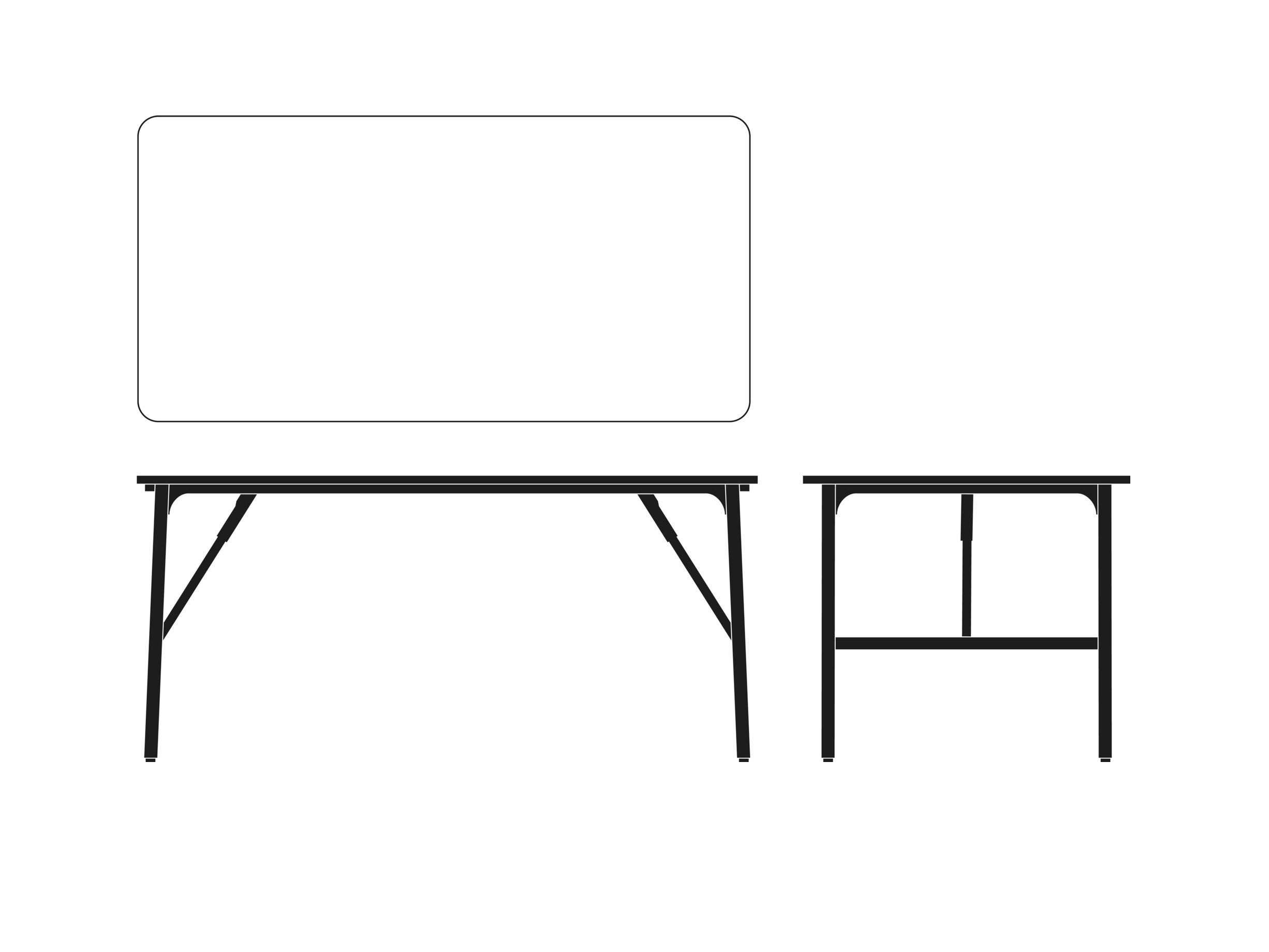 NATE S Folding rectangular steel dining table By Brunner | design ...