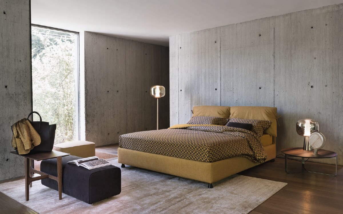 NATHALIE Double bed with removable cover By Flou