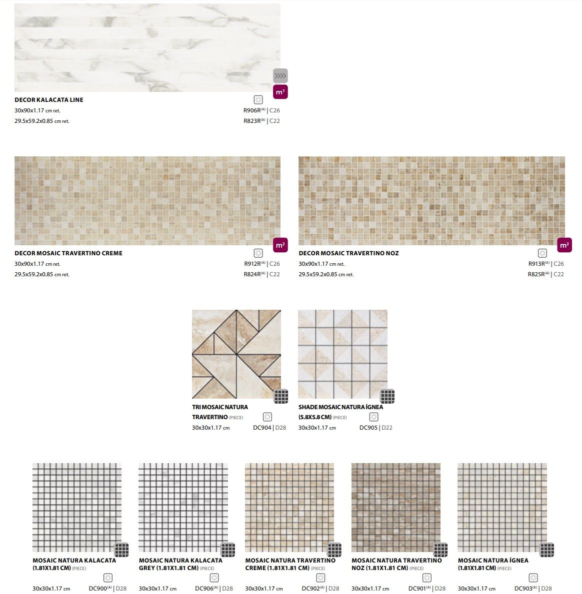 NATURA KALACATA Revestimento de pisos/paredes de grés porcelânico com ...