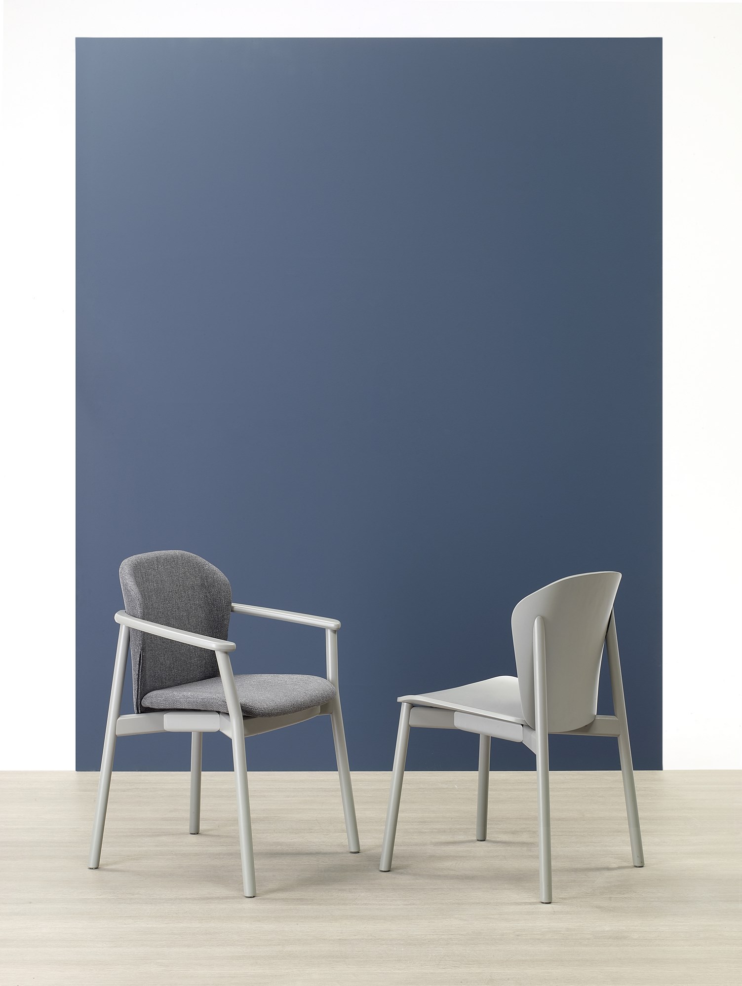 NATURAL FINN Upholstered fabric chair with armrests By SCAB DESIGN