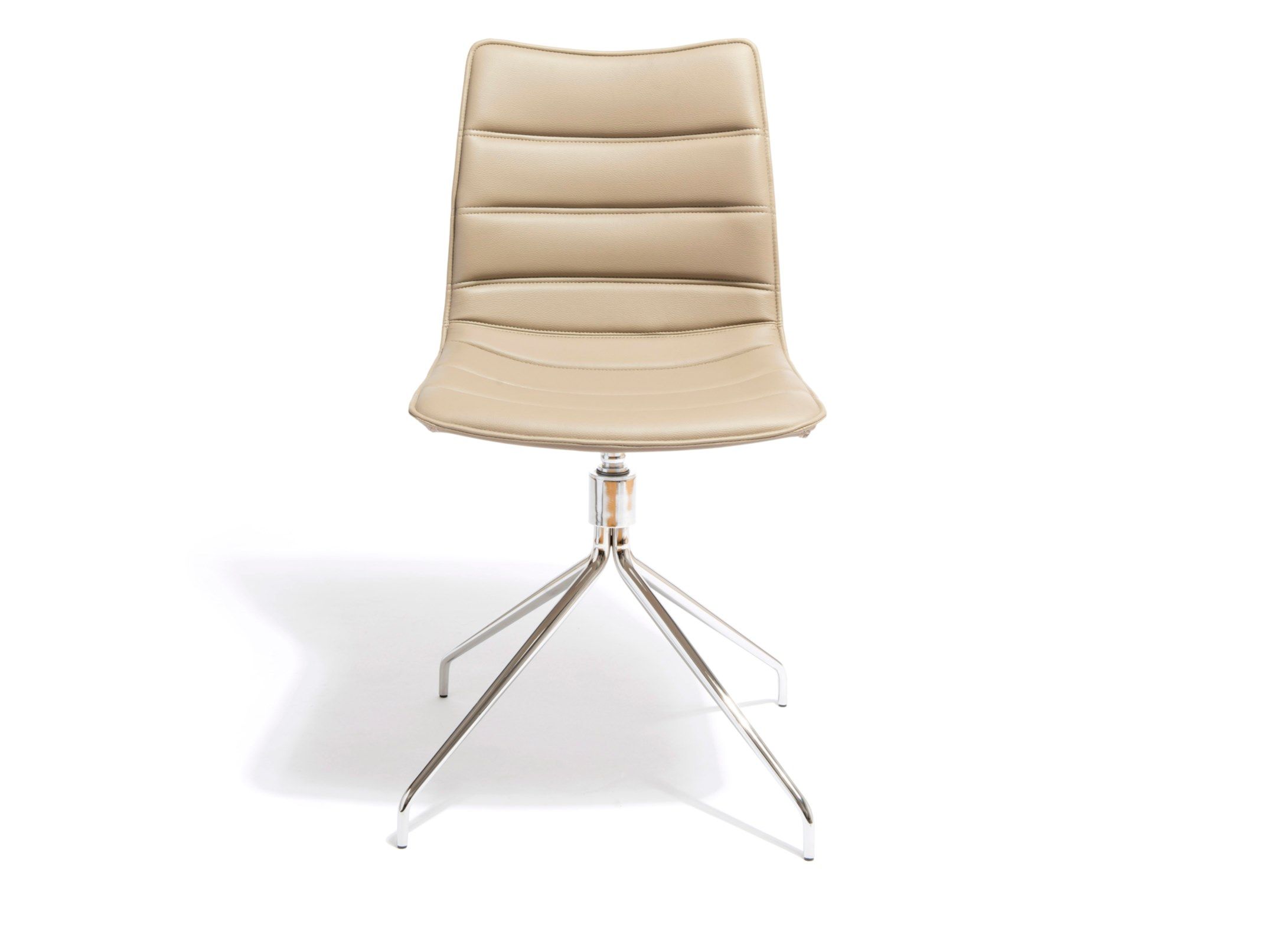 NEBRASKA Trestle-based leather chair By AP Factor