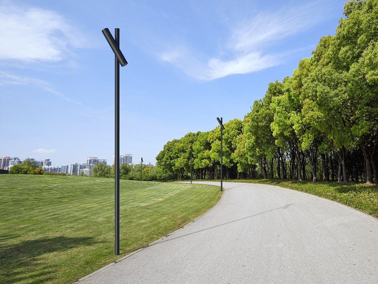 NEBULA L Luminaire head whit external frame in extruded aluminum By Neri