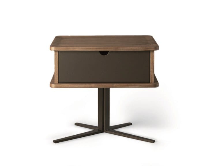 NELSON BEDSIDE TABLE Rectangular walnut bedside table with drawers By Bonaldo | design Matteo ...