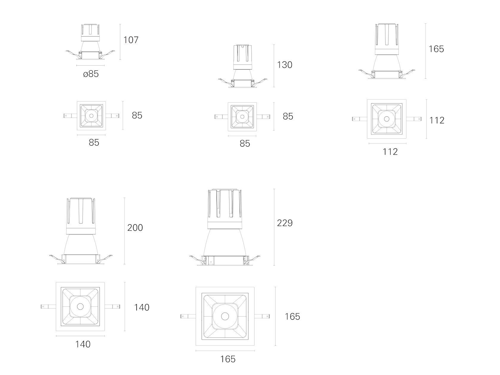 NEMO RING | Spot carrée Spot encastrable LED carrée By PAN
